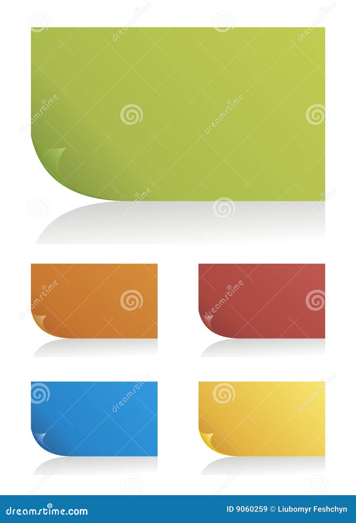 Set of Vector Color Page Corners Stock Vector - Illustration of graphic ...