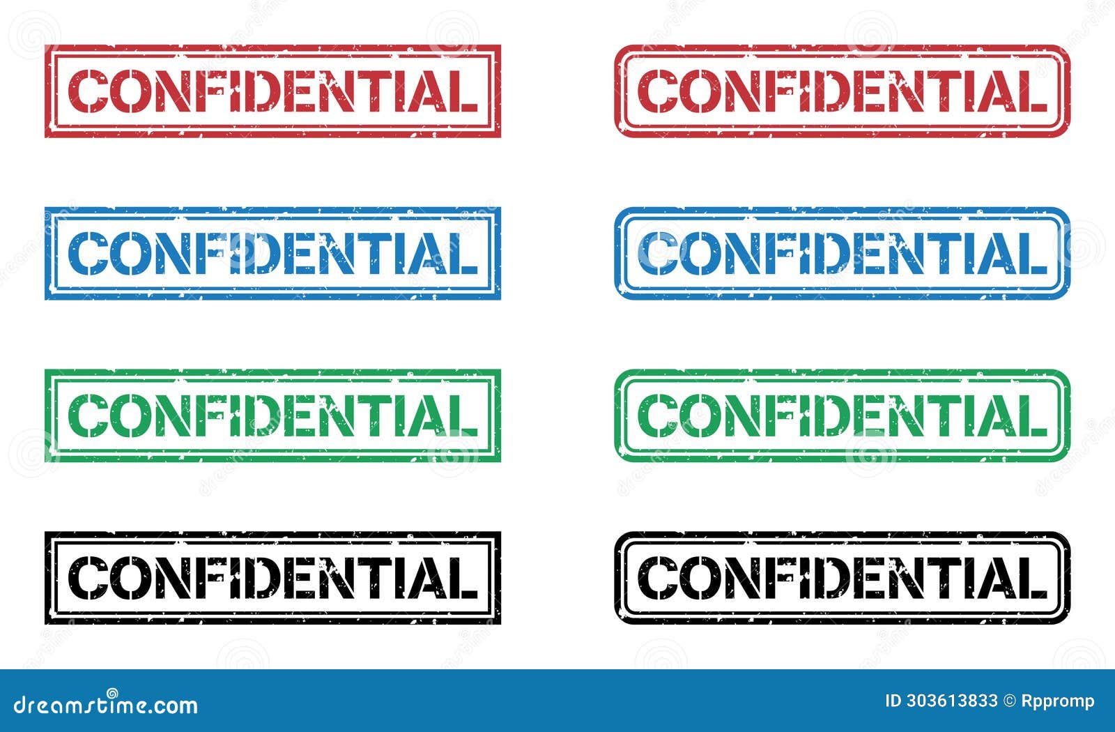 Confidential Ink Stamps EPS Vector Illustration | CartoonDealer.com ...