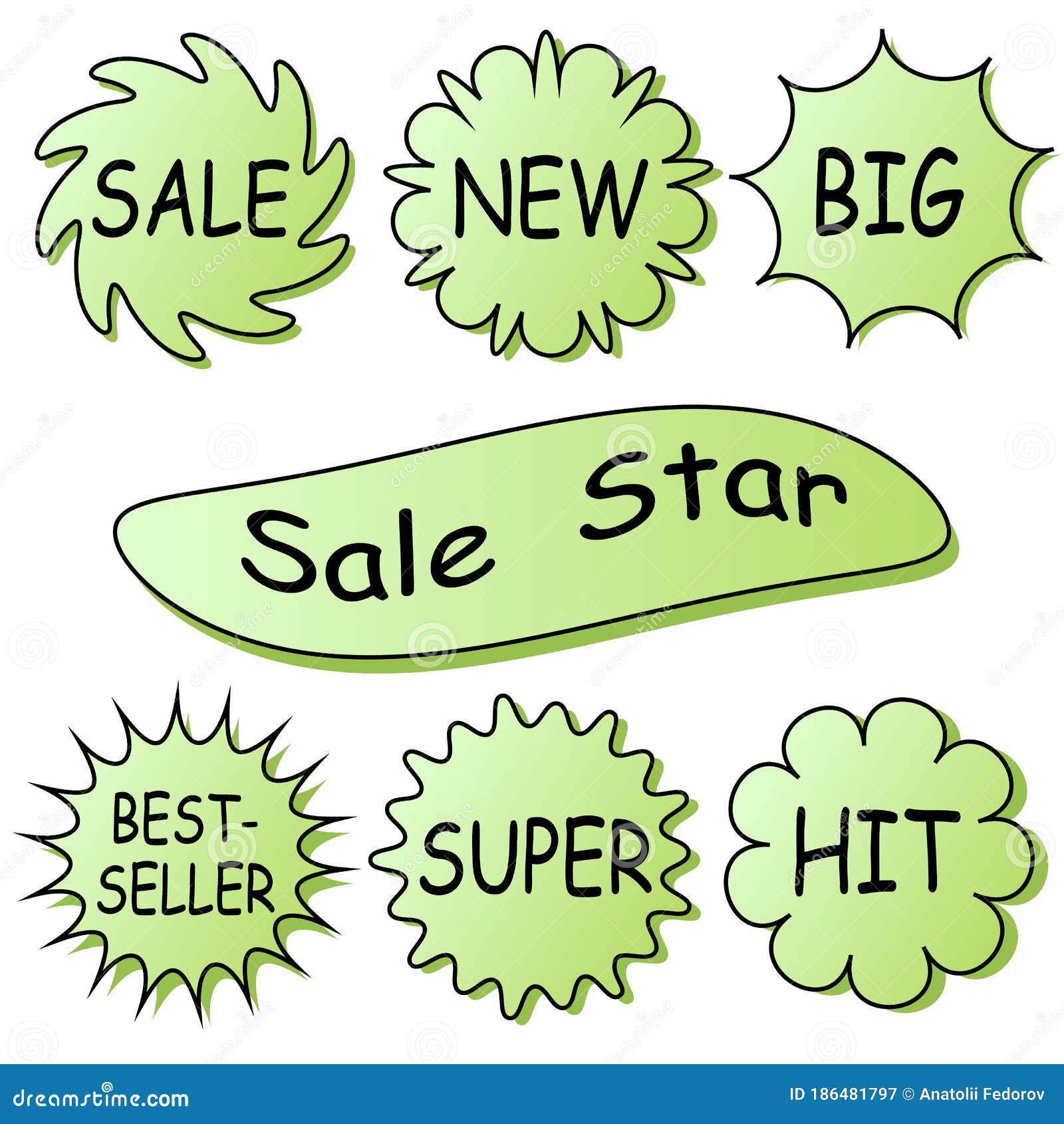 Set of Vector Colored Sales Logos. Stock Vector - Illustration of badge ...