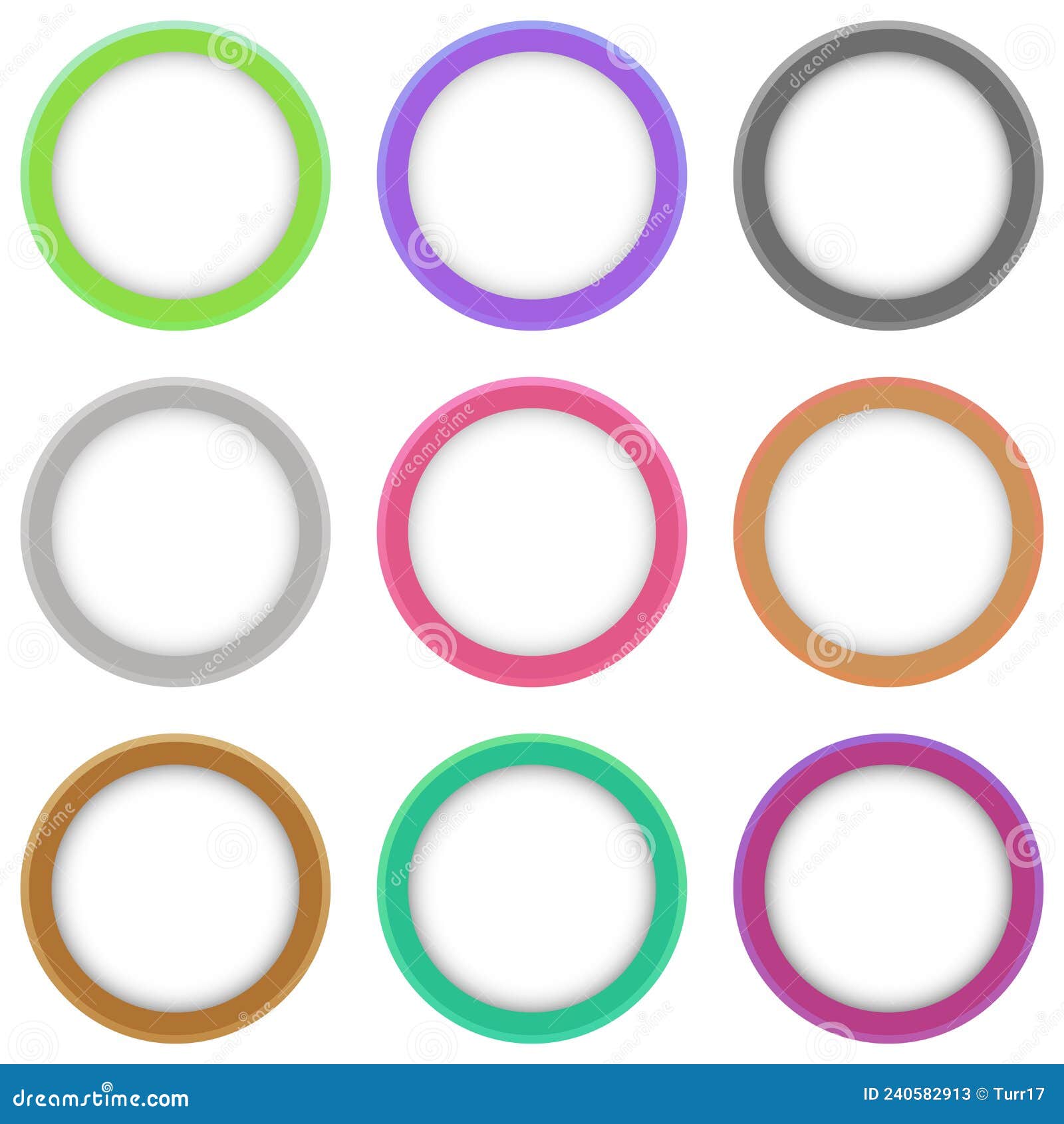 Set of Modern Vector Colorful Oval Banners Stock Vector - Illustration ...