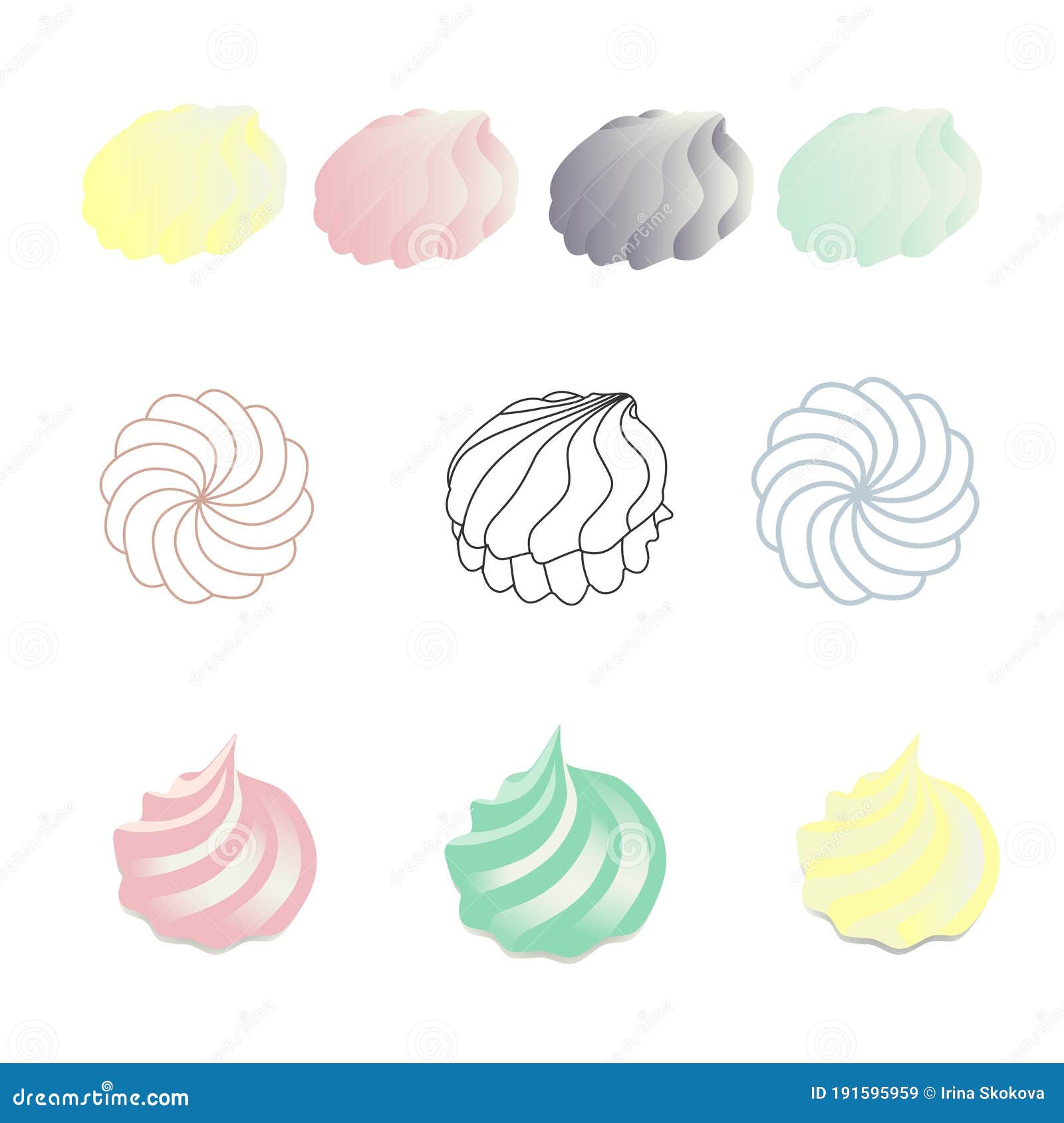 Set of Vector Colorful Zephyr. Different Style Zephyr Stock Vector ...