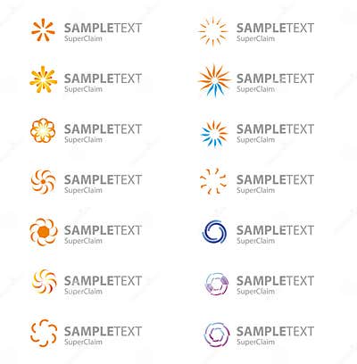 Set of Vector Corporate Logo Symbols Stock Vector - Illustration of ...