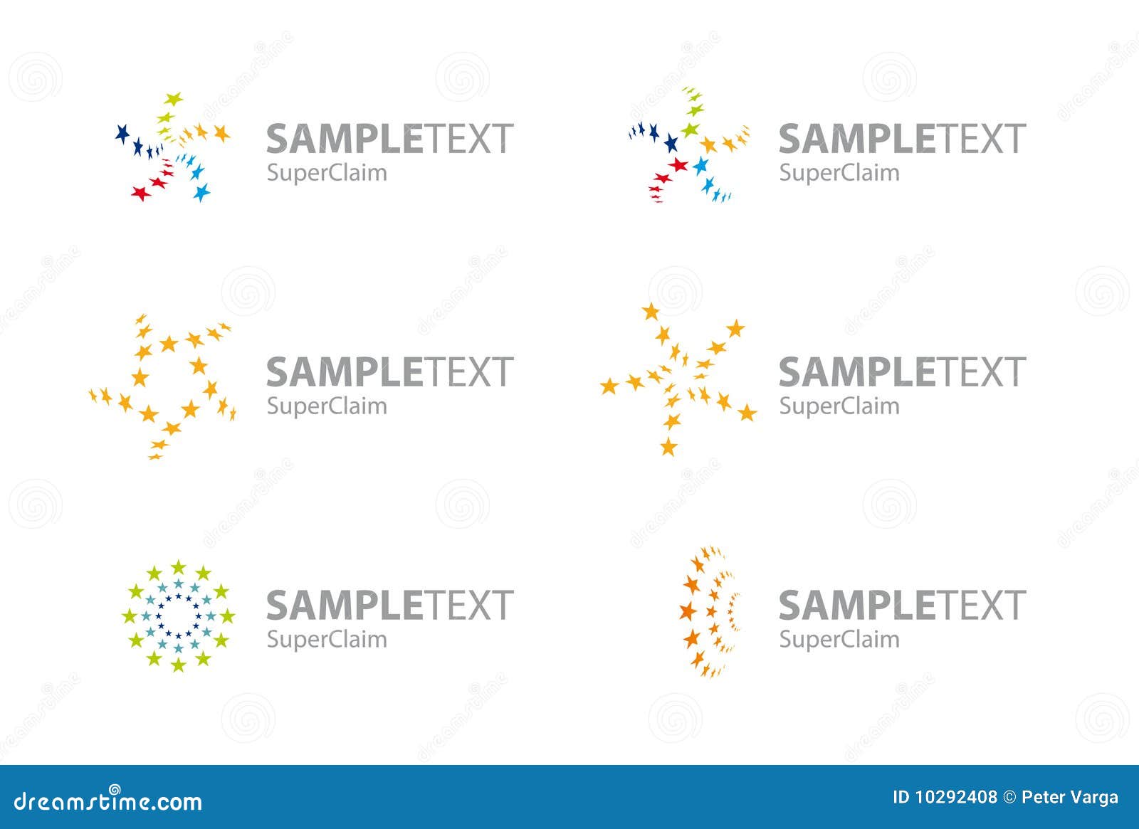 Set of Vector Corporate Star Logo Symbols Stock Vector - Illustration ...