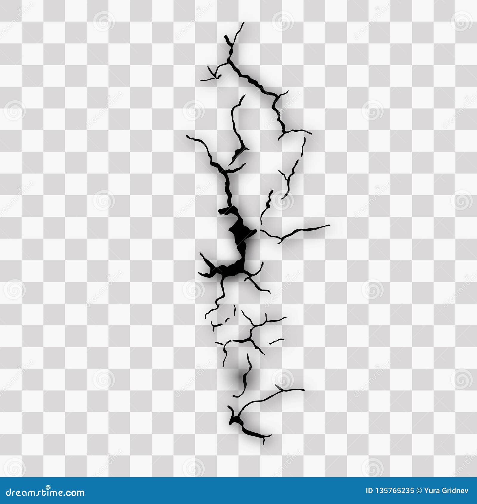 Set Of Vector Cracks Isolated On Transparent Background ...