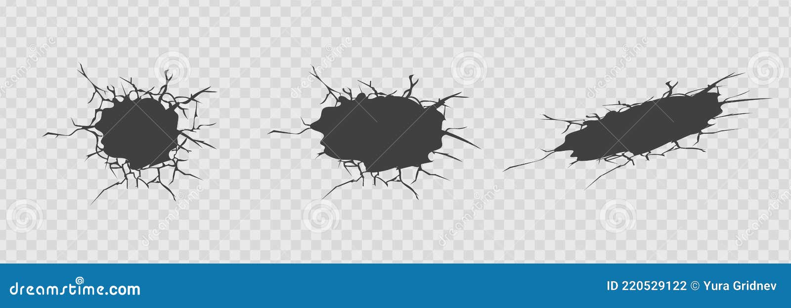 Vector Set Of Cracks In The Surface. The Elements Of A Fault In The ...