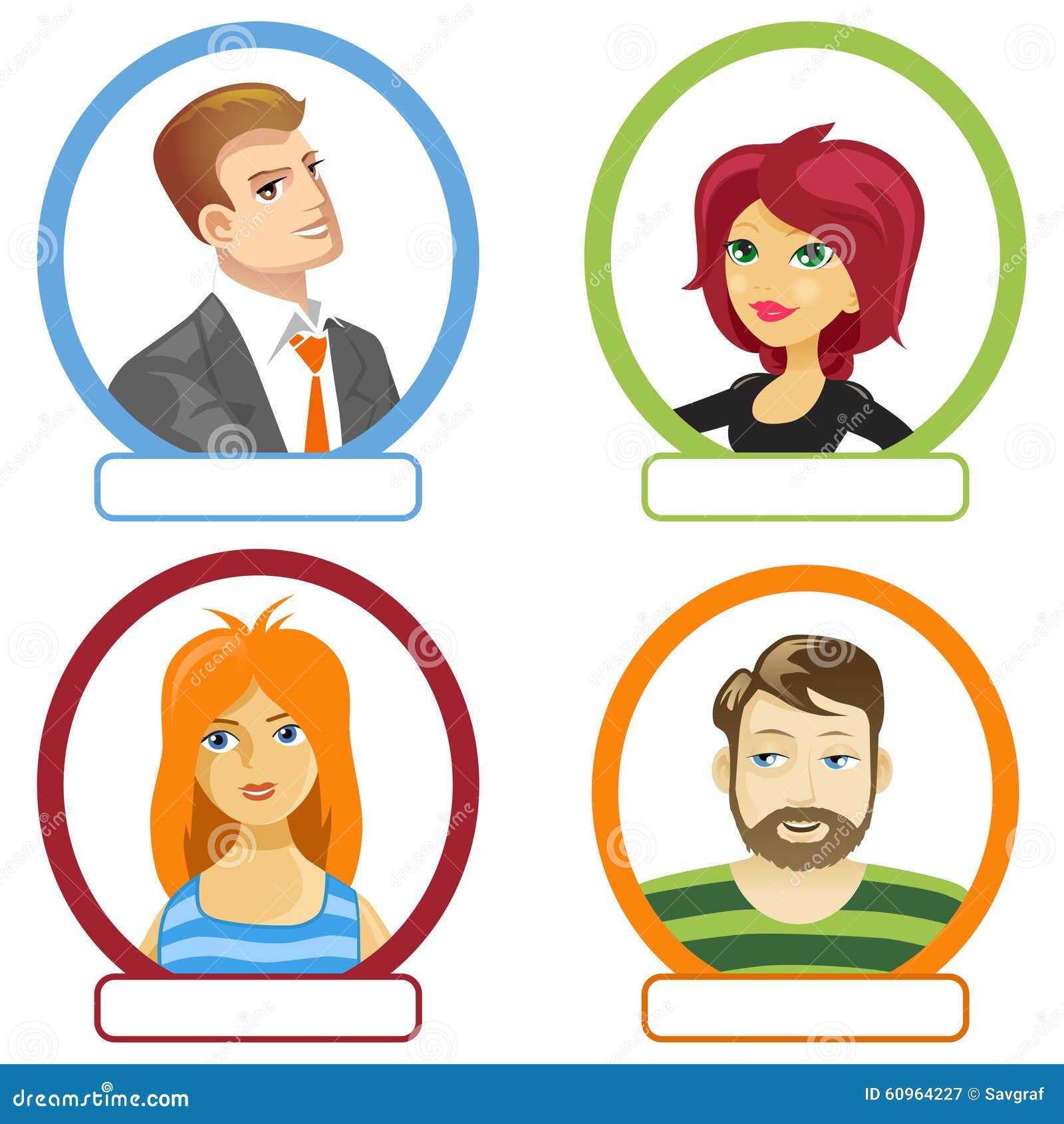 Set of Vector Customer Frames Stock Vector - Illustration of isolated ...