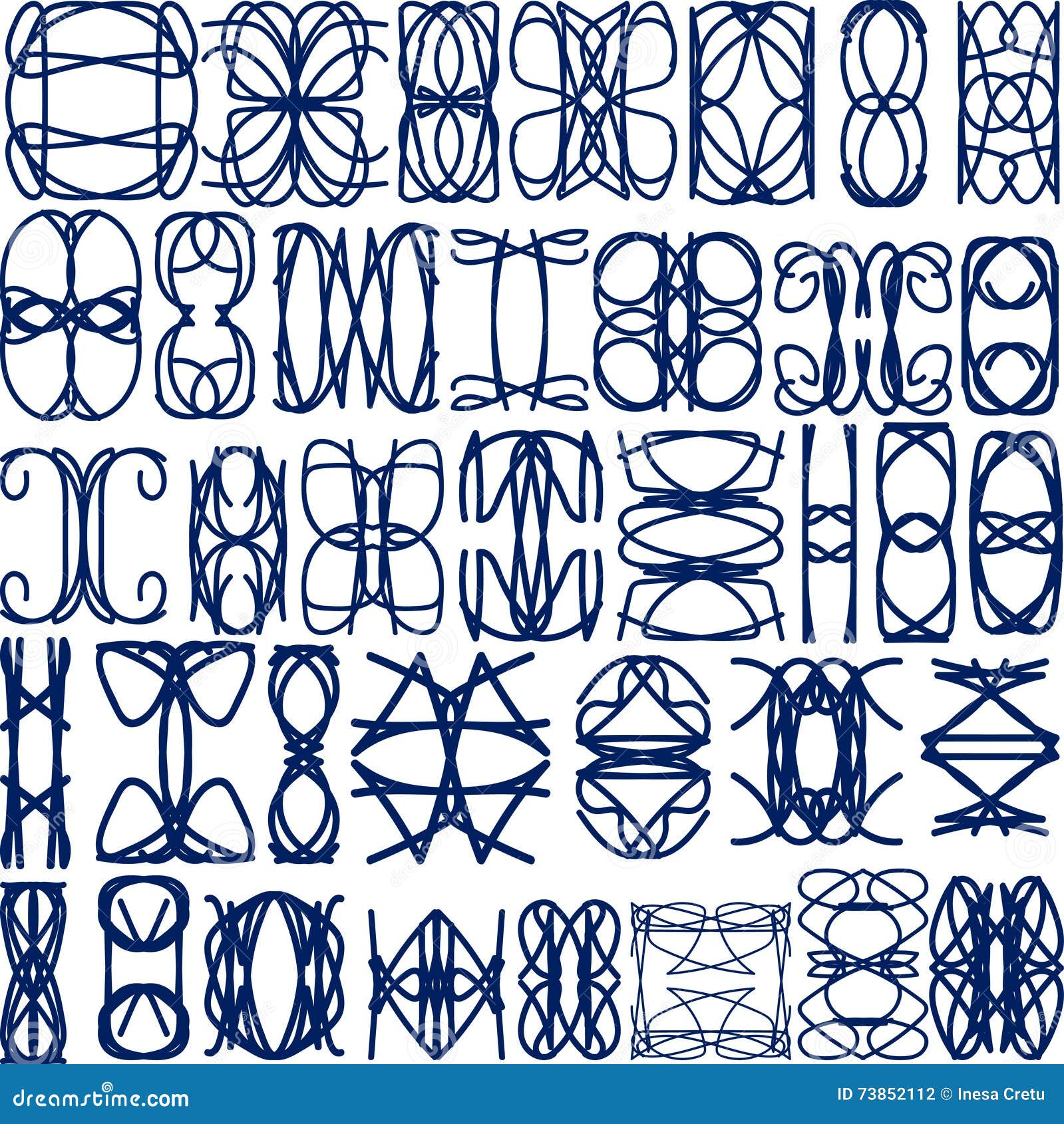 Set of Vector Decorative Ornament Elements Stock Vector - Illustration ...