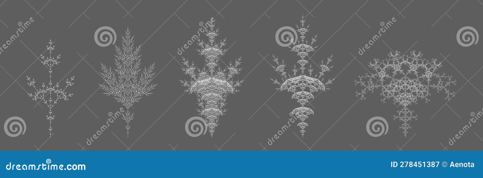 Set of Vector Dendritic Self-Contacting Design Plant Like L-system ...