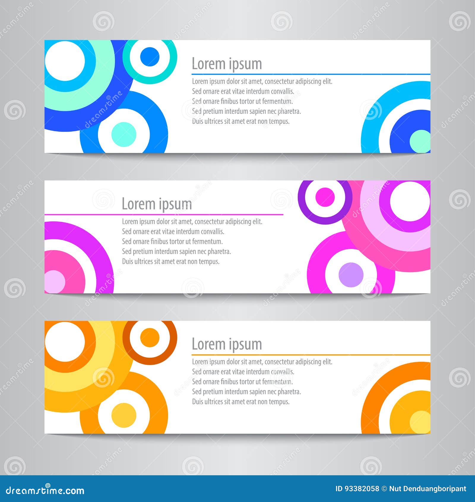 Set of Vector Design Circle Banner Template Stock Vector - Illustration ...