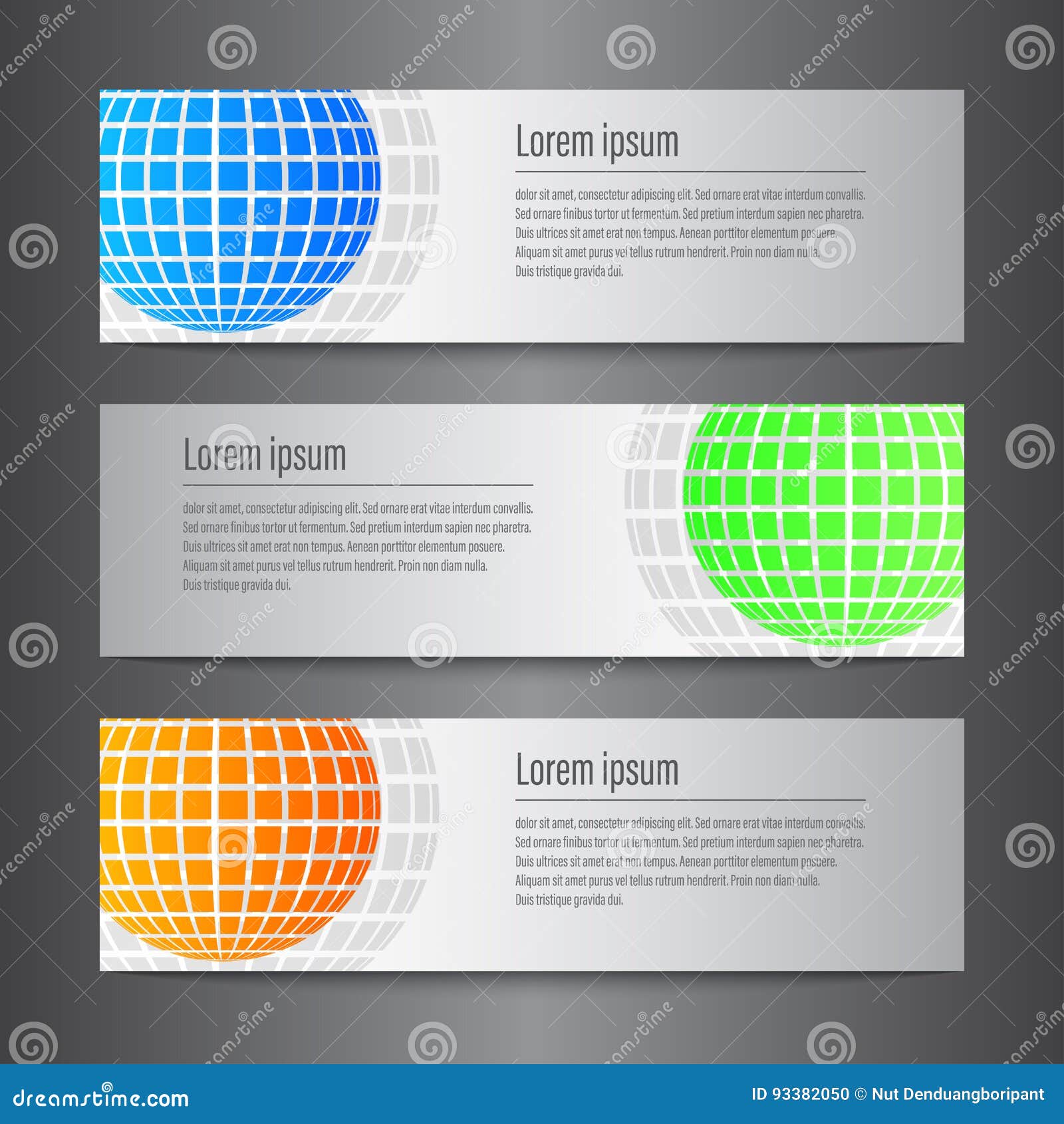 Set of Vector Design World Banner Template Stock Vector - Illustration ...