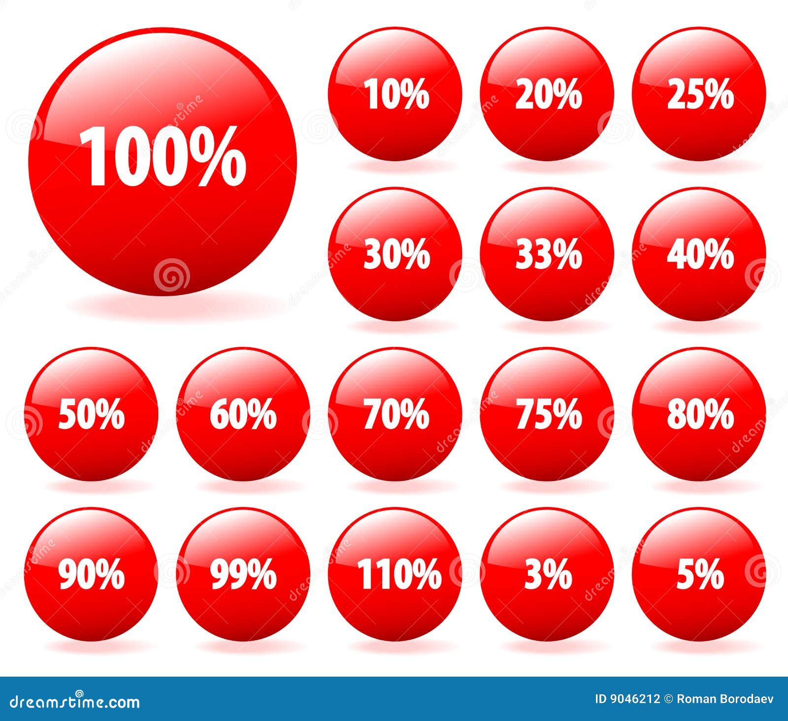 Set of Vector Discount Buttons. Stock Vector - Illustration of business ...