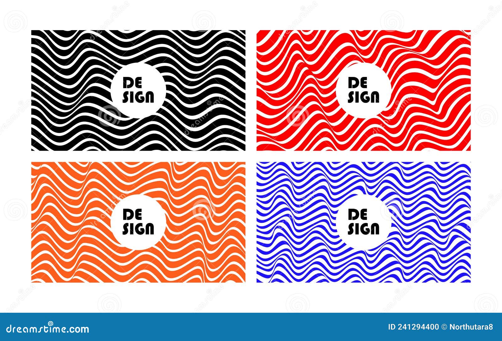 Set of Vector Distort Patterns Banner Background Stock Vector ...