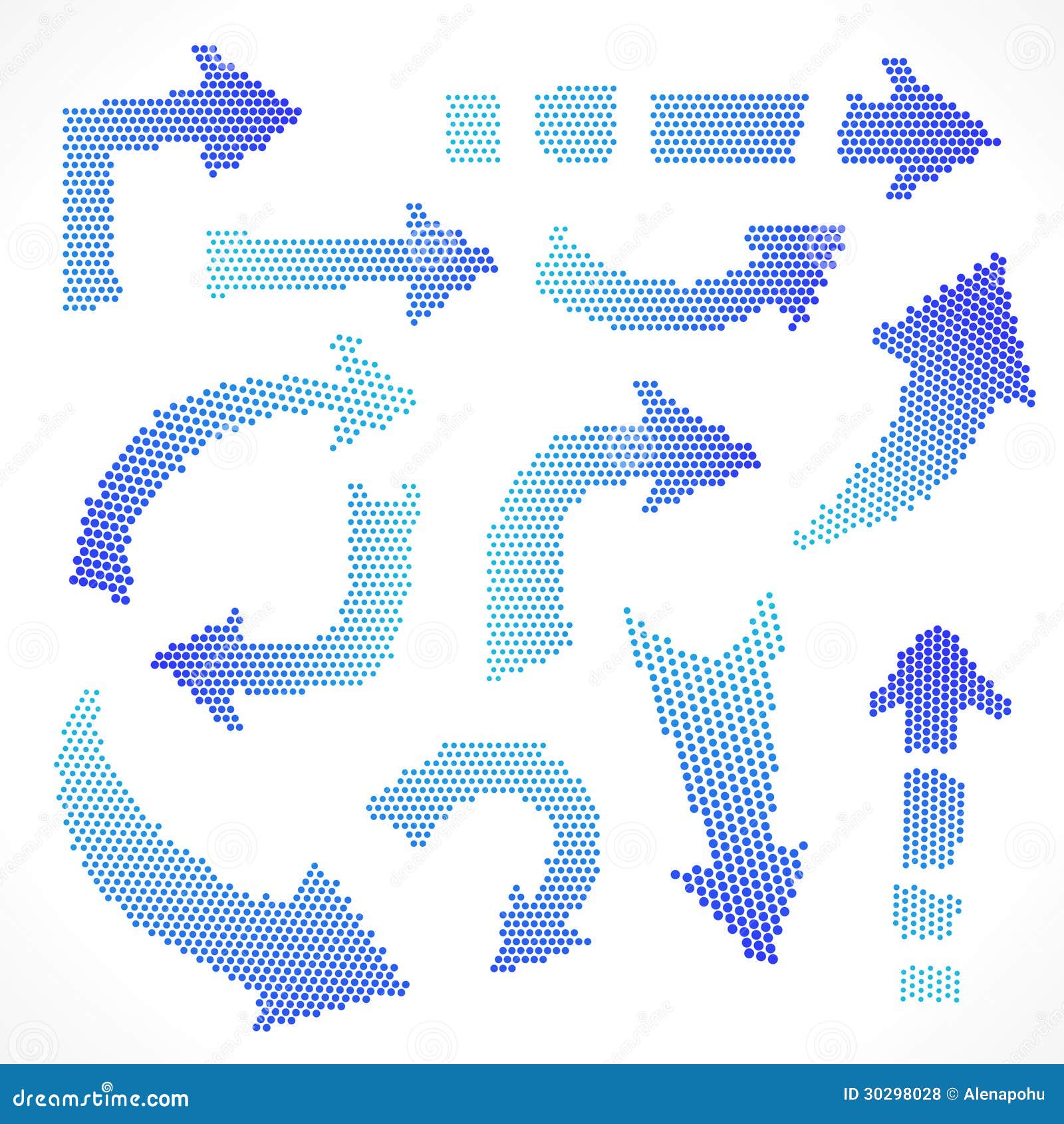 Set of Vector Dots Geometric Arrows Stock Vector - Illustration of ...