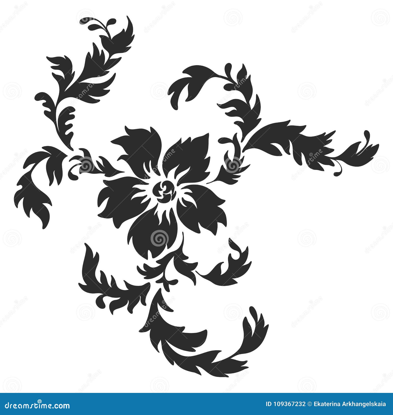 Vector Baroque Pattern Elements Stock Vector - Illustration of ...