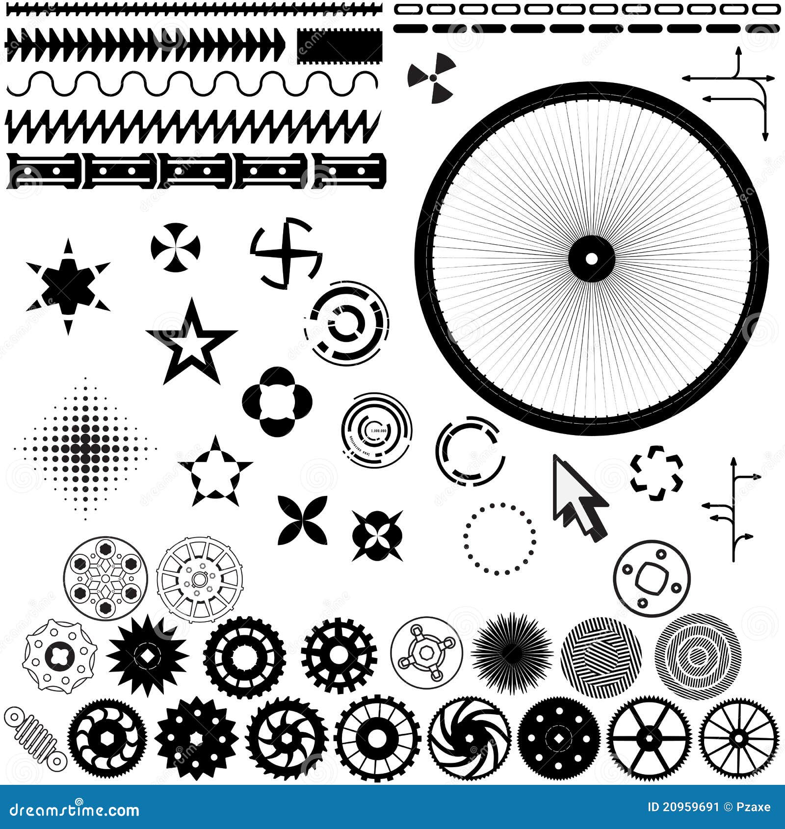 Cog Gears Wheels Vertical Infographics 4 Steps Vector Illustration ...