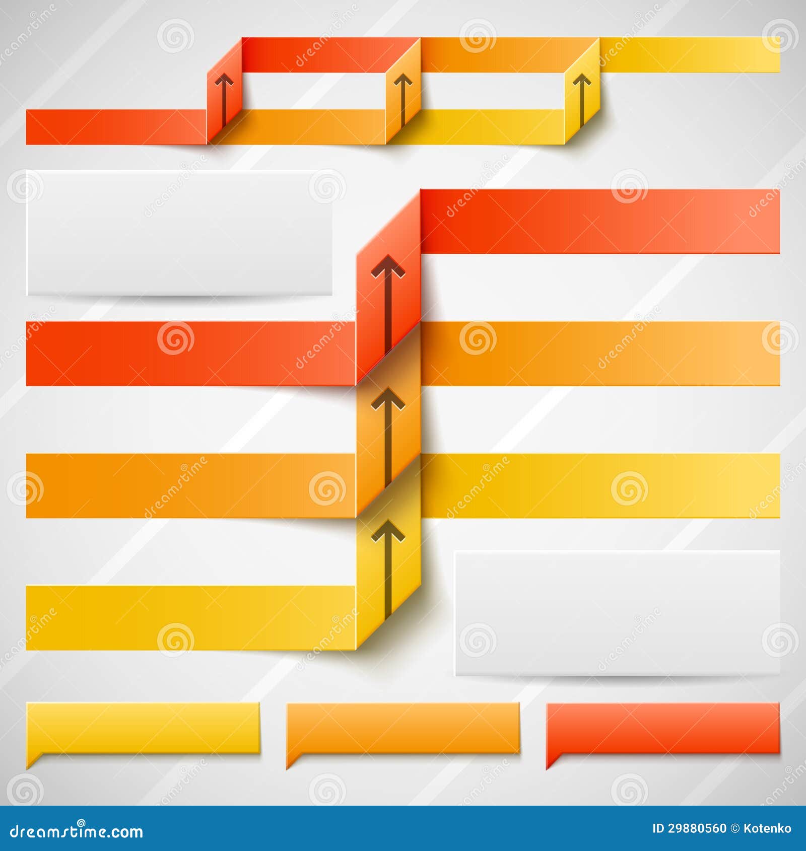 Orange Elements of Infographics Stock Vector - Illustration of paper ...
