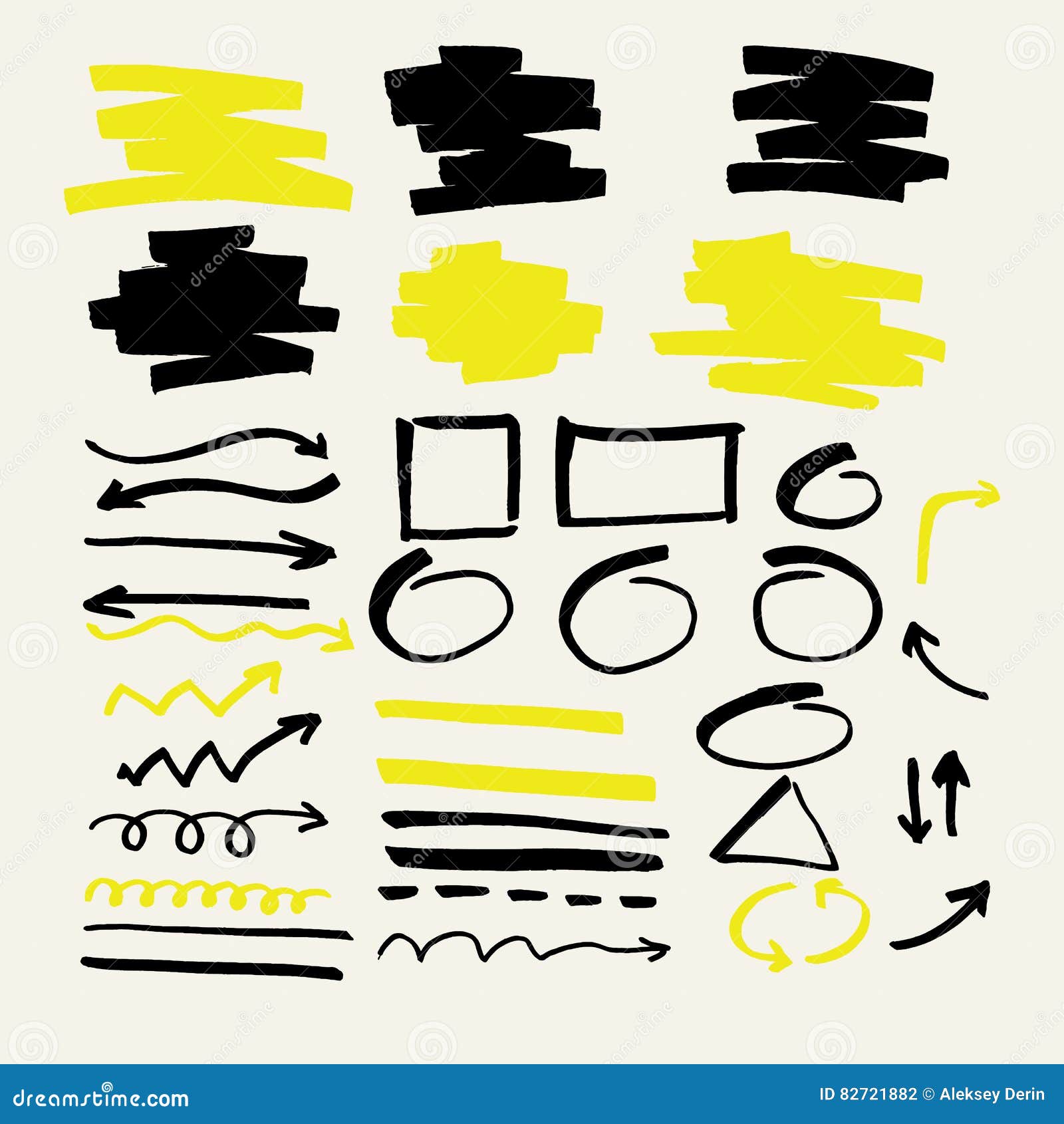 Set of Vector Elements for Marker Presentations. Stock Vector ...