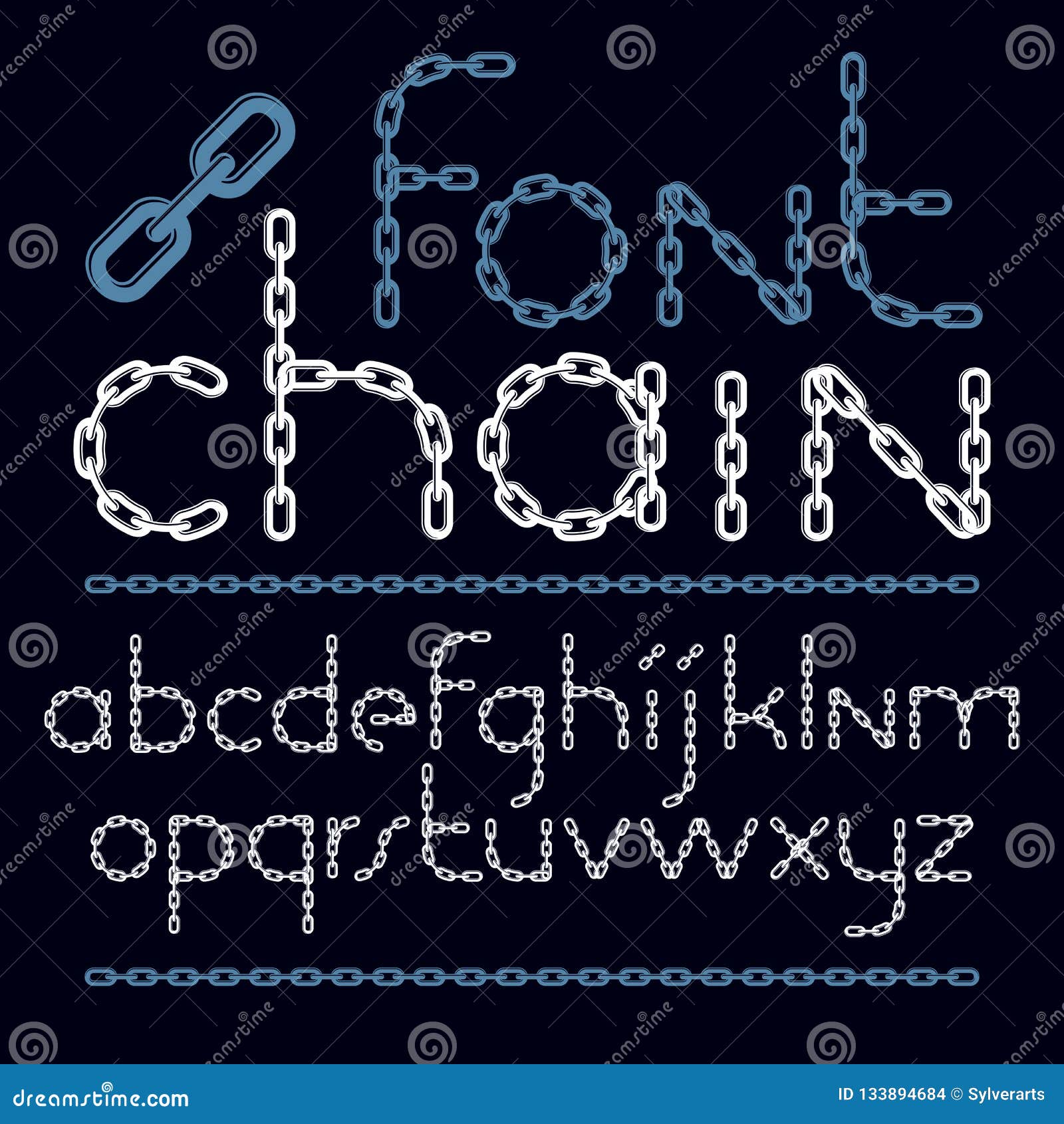 Set of Vector English Alphabet Letters Isolated. Lower Case Decorative ...