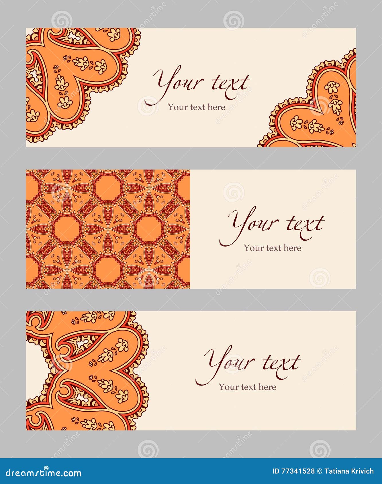 Set of Vector Ethnic Banners Stock Vector - Illustration of east ...