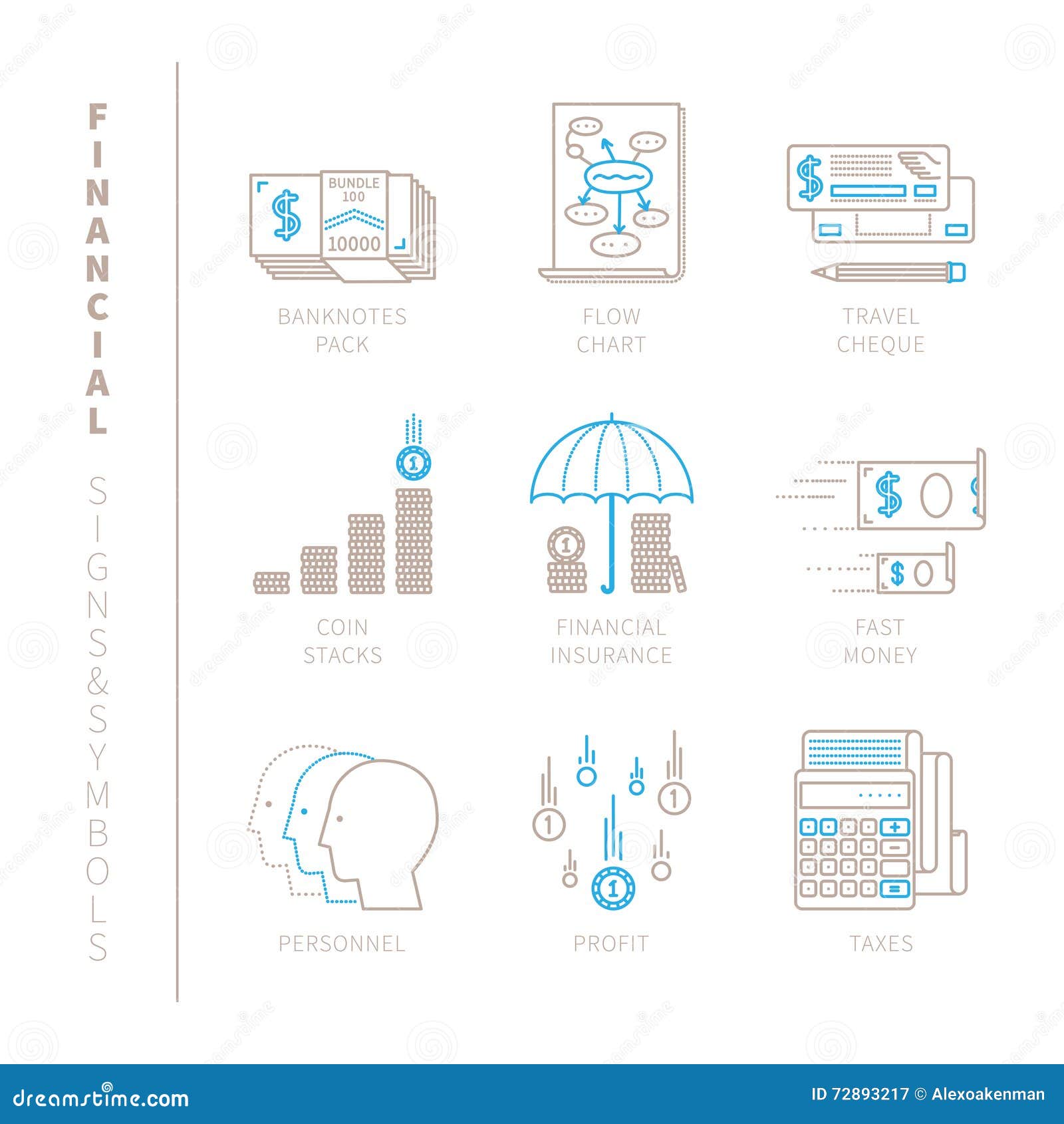 Set of Vector Financial Icons and Concepts in Mono Thin Line Style ...