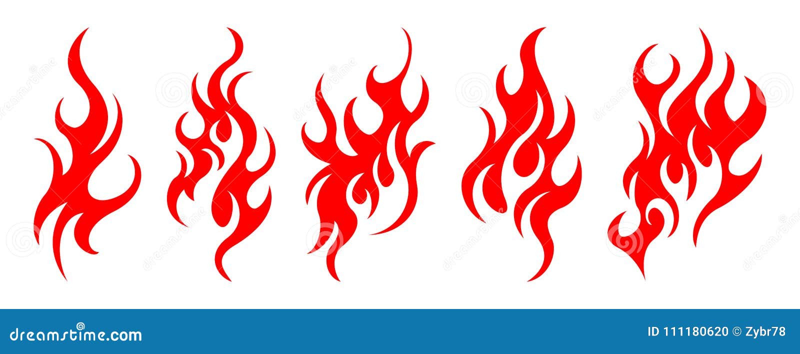 Set of Vector Fire Design Elements Stock Vector - Illustration of sign ...
