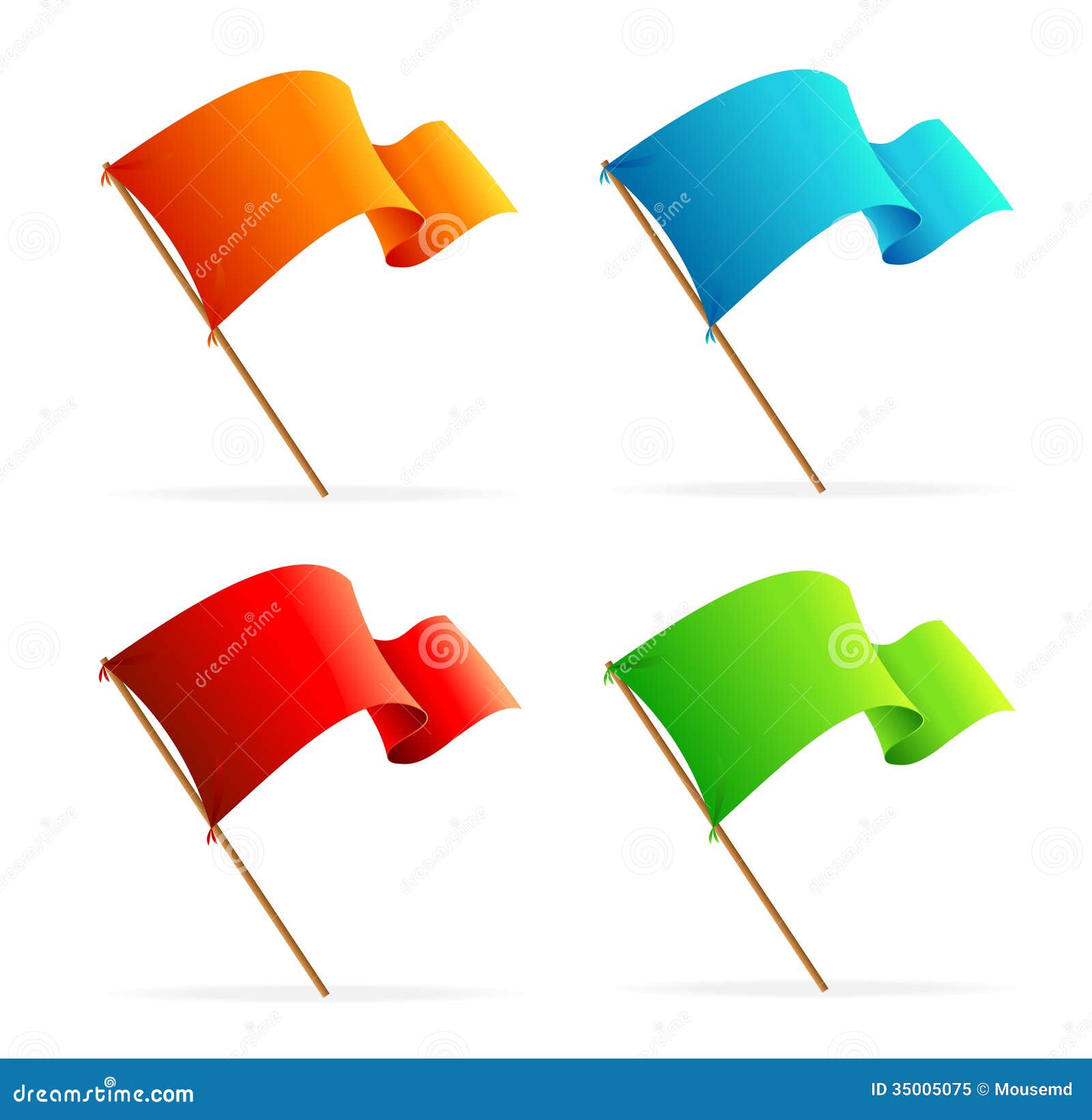 Set of vector flags. Icons stock vector. Illustration of colorful ...