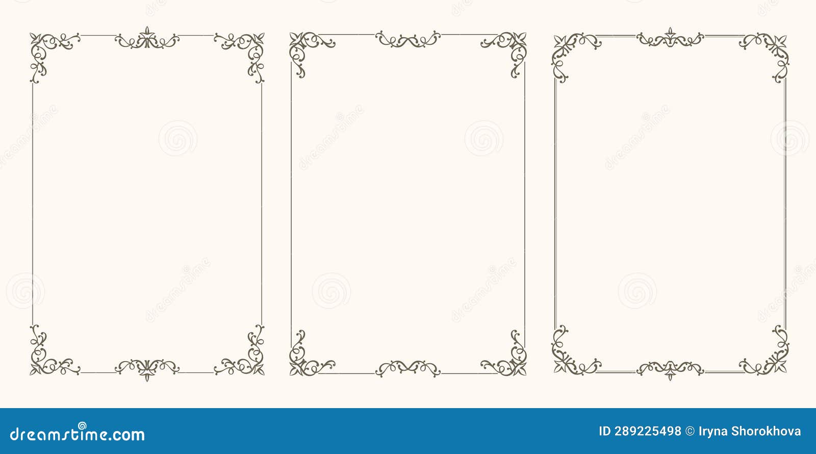 Set Of Vector Frames With Beautiful Corners | CartoonDealer.com #289225498