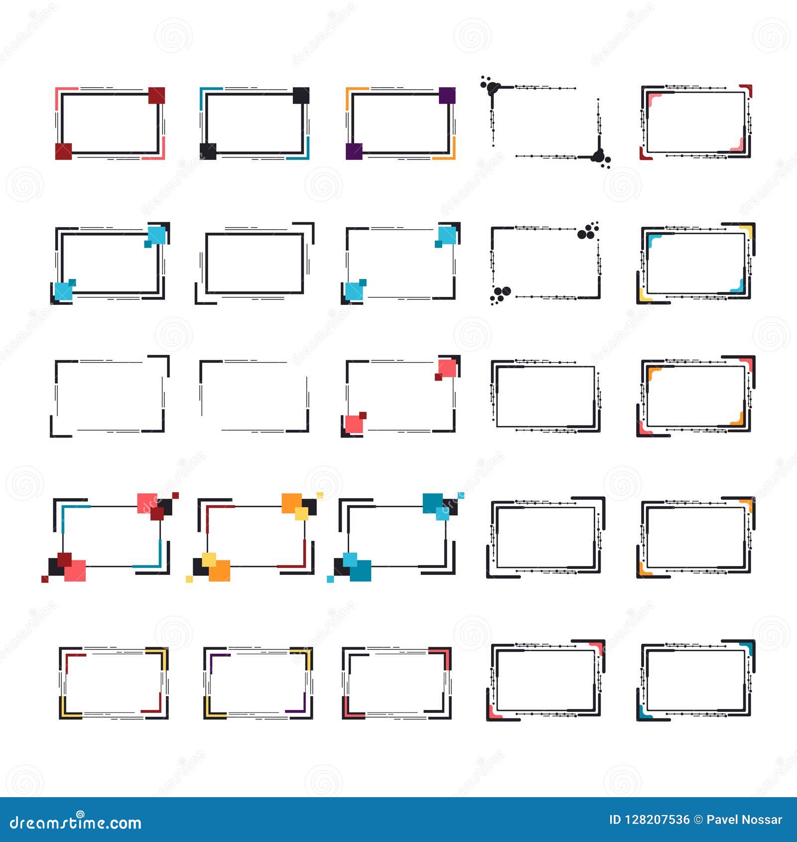 Set of Vector Frames for Postcard Design, Advertising Companies, Sales ...
