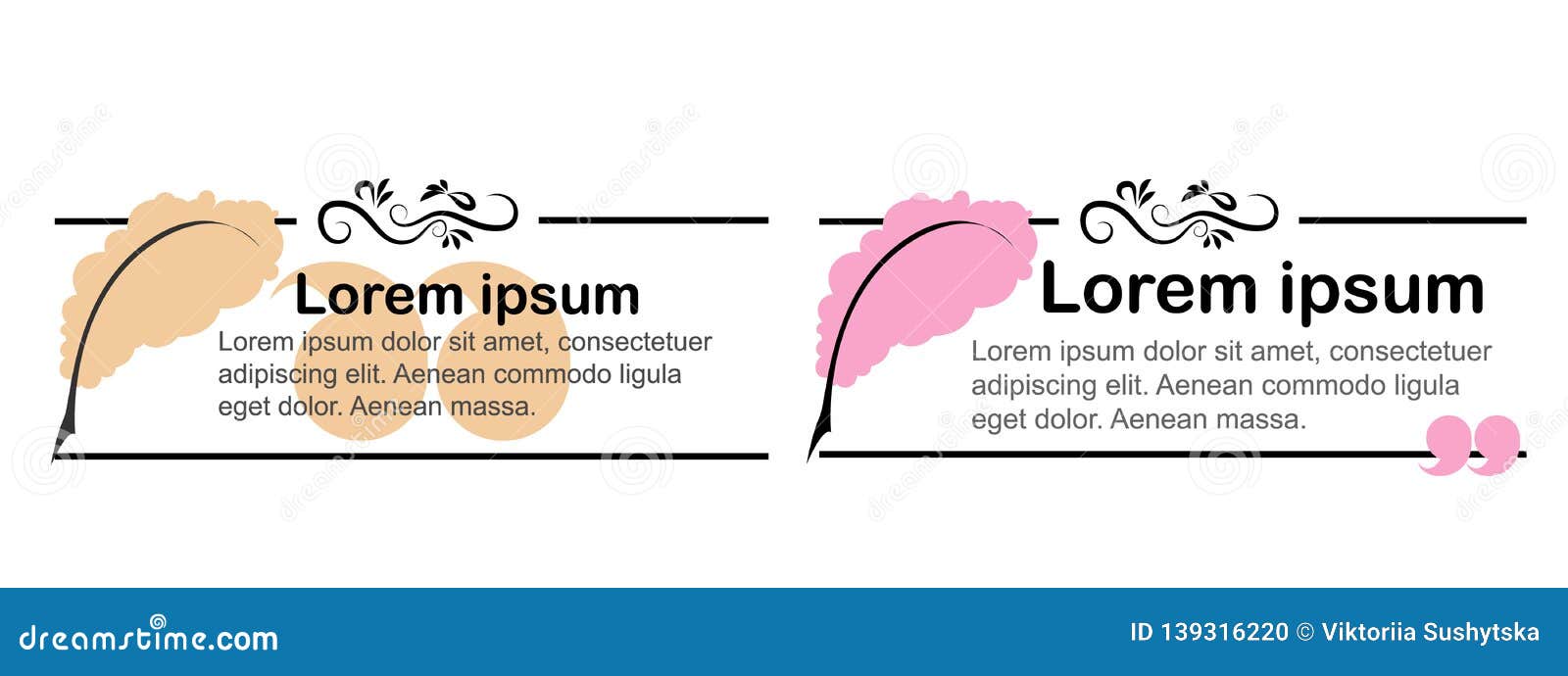 Set Of Vector Frames For Text. Form Design For Text. Block Text On The ...