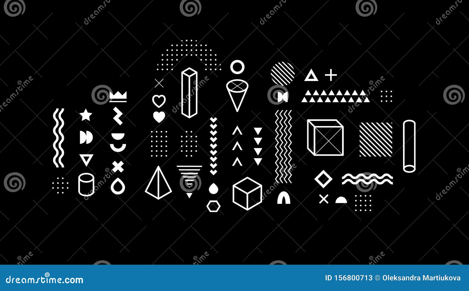 Set of Vector Geometric Shapes. Trendy Graphic Elements for Your Unique ...