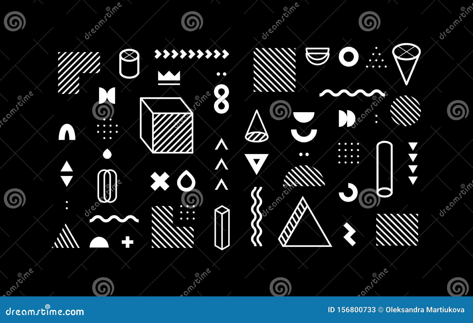 Set of Vector Geometric Shapes. Trendy Graphic Elements for Your Unique ...