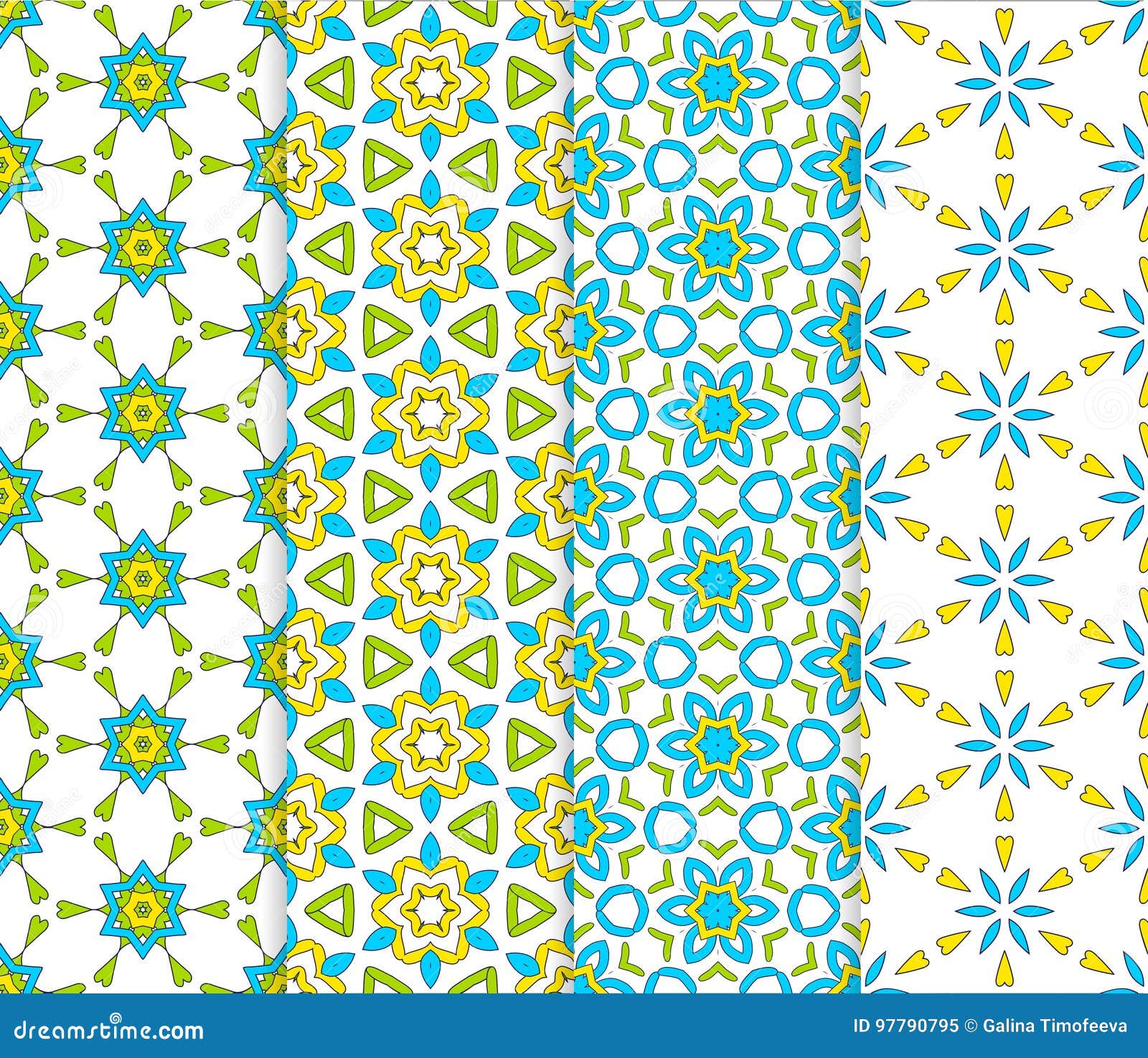 Set of Vector Geometric Textures. Collection of Seamless Patterns for ...