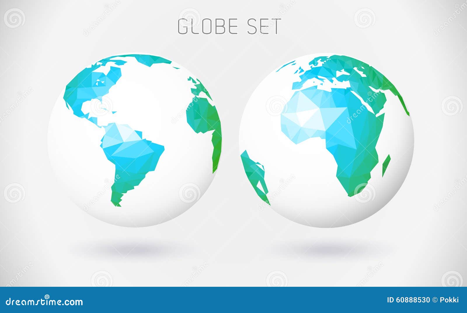 Set of vector globes stock vector. Illustration of education - 60888530