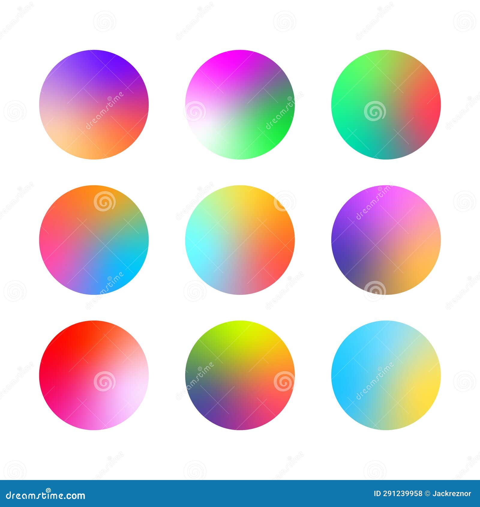Set of Vector Gradient Circle Templates Stock Illustration ...