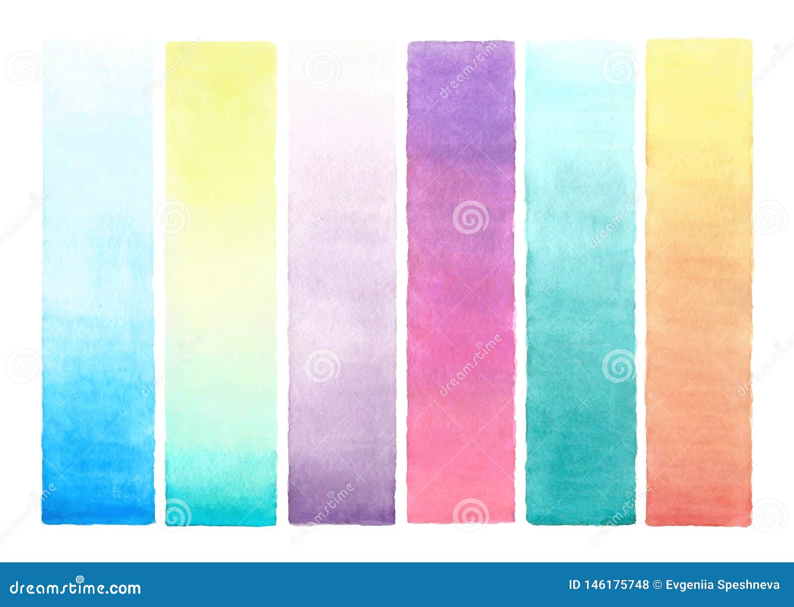Set of Vector Gradient Watercolor Wash Textures Stock Vector ...