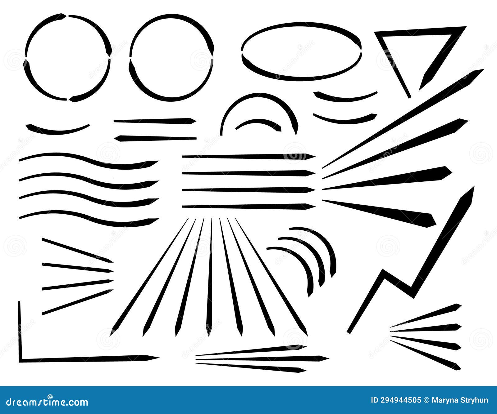 Set Of Graphic Arrows For Tattoo Design. Vector Minimalism, Sacred ...