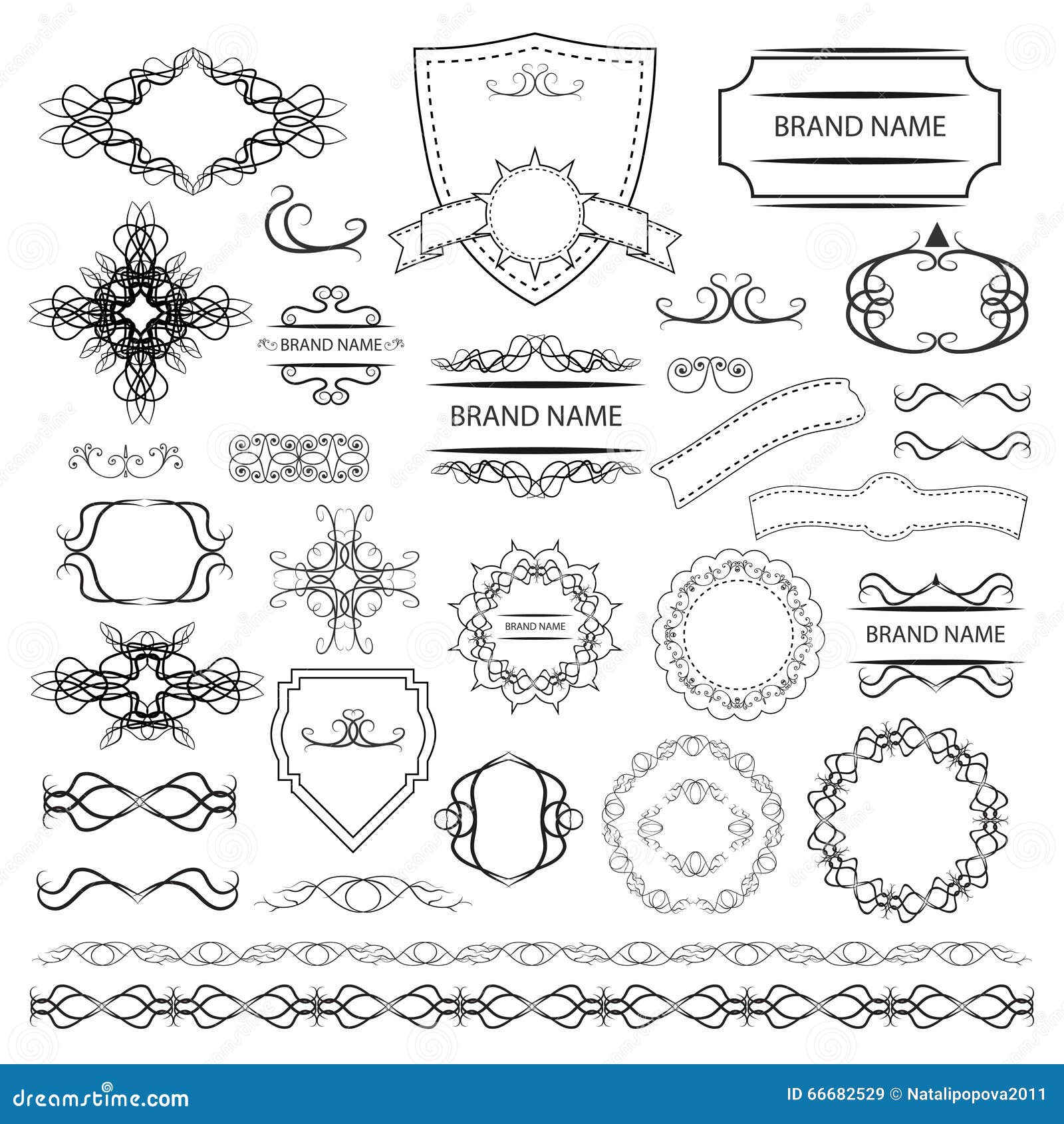 Set of Vector Graphic Elements for Design Stock Vector - Illustration ...