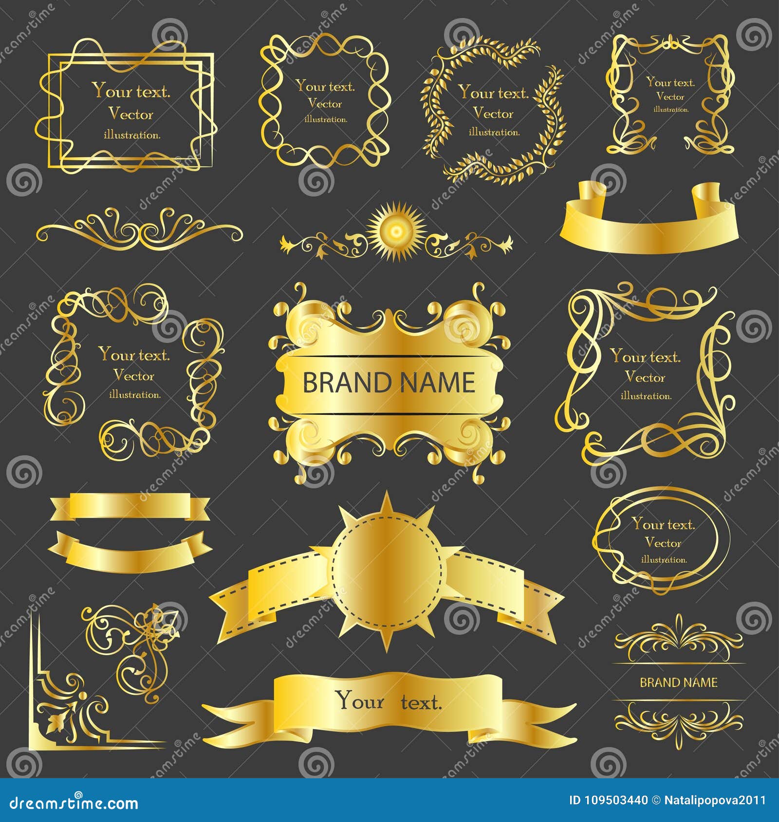 Set of Vector Graphic Elements for Design Stock Vector - Illustration ...