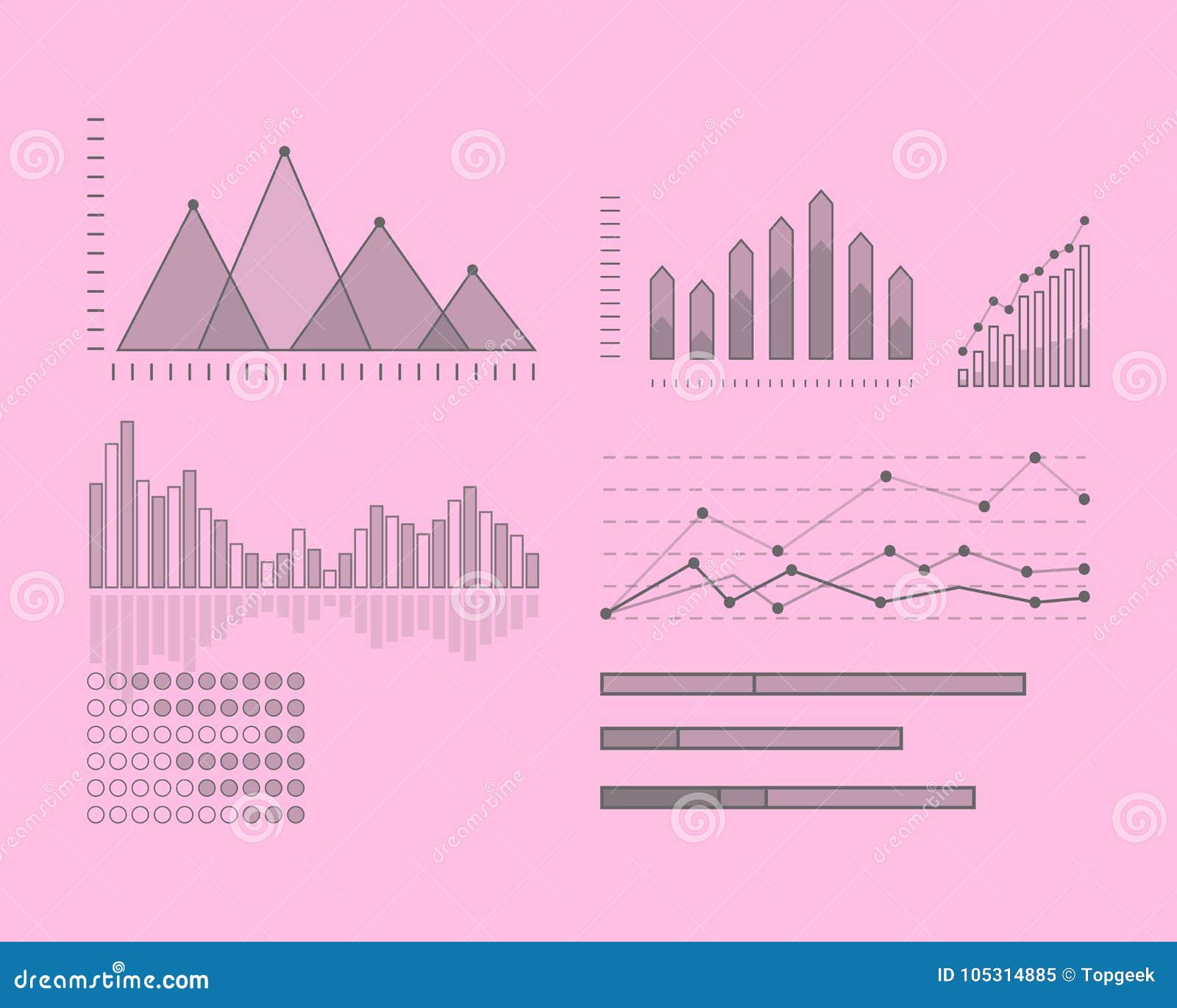 Infographics With Curves Lines, Scheme With Scale Vector Illustration ...