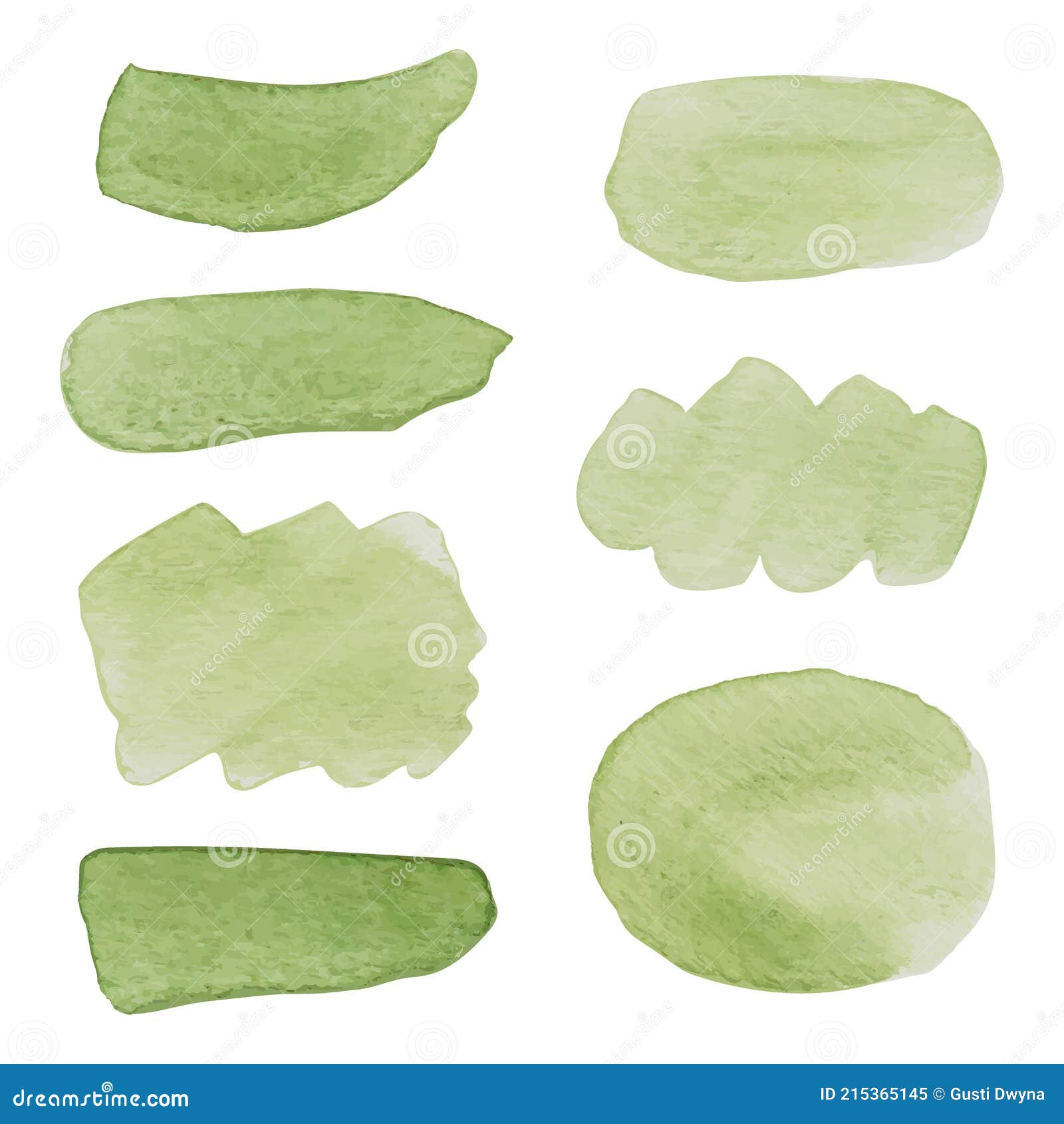 Vector of Green Watercolor Grunge Patch Background Collection Stock ...