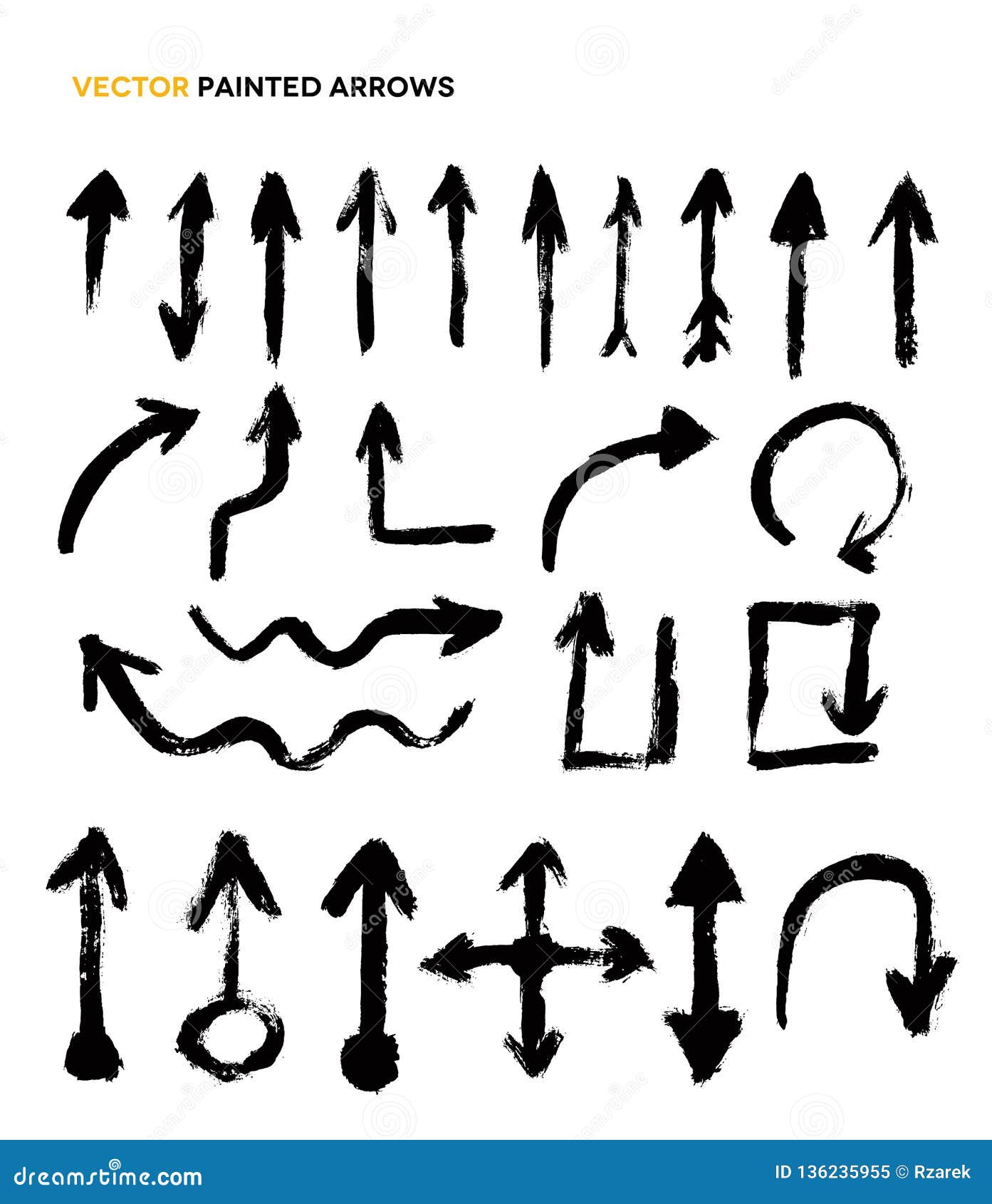 Set of Vector Grunge Arrows - Vector Stock Vector - Illustration of ...