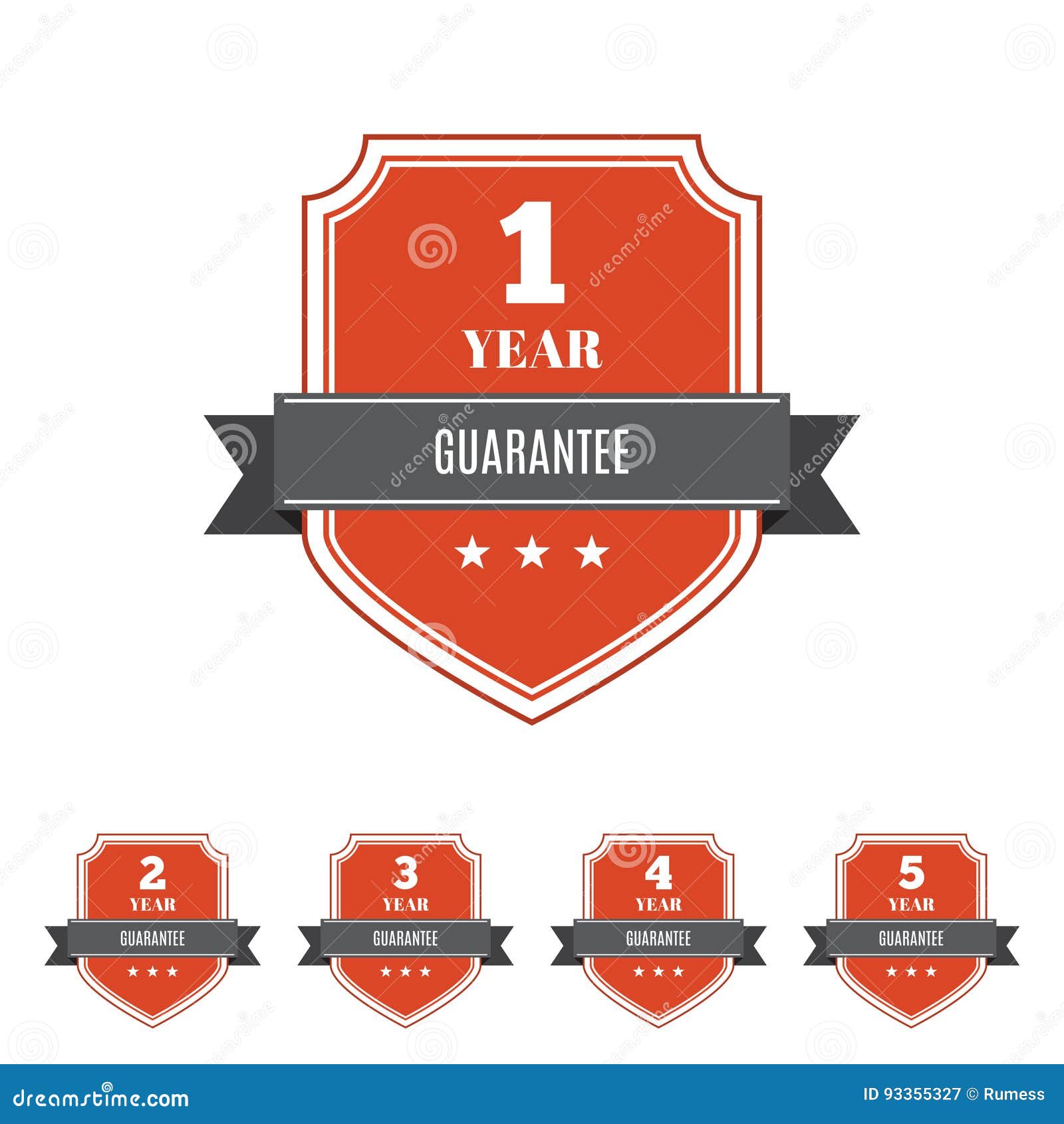 Set of Vector Guarantee Labels Stock Vector - Illustration of graphic ...