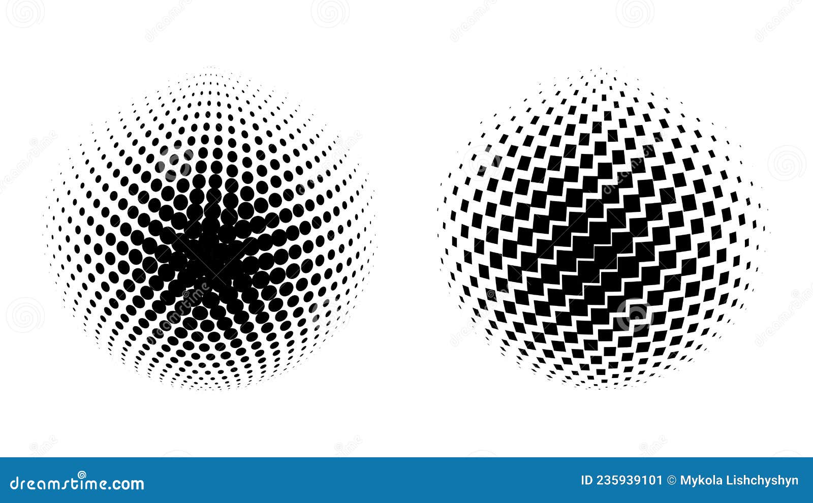 Halftone Spheres Abstract Black Background On White Royalty-Free Stock ...