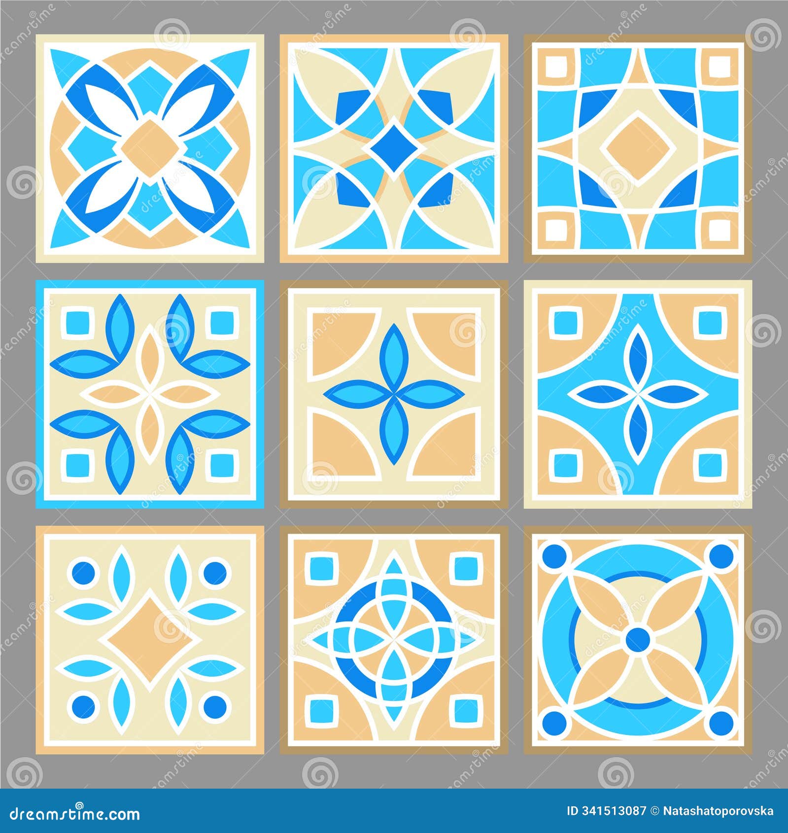 Ceramic Tile Pattern 376 3D Triangle Geometry Cross Frame Vector ...