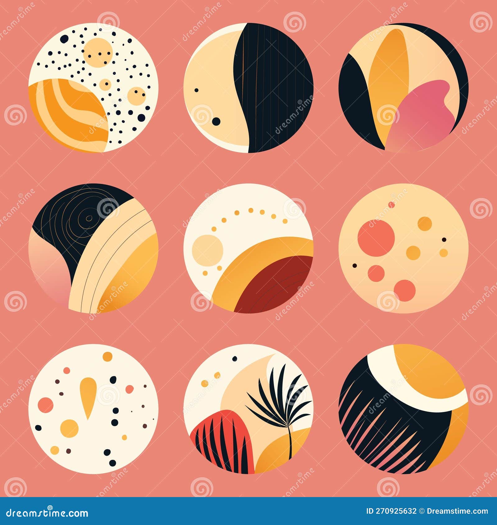 Set of Vector Highlight Covers. Abstract Backgrounds. Shapes, Lines ...