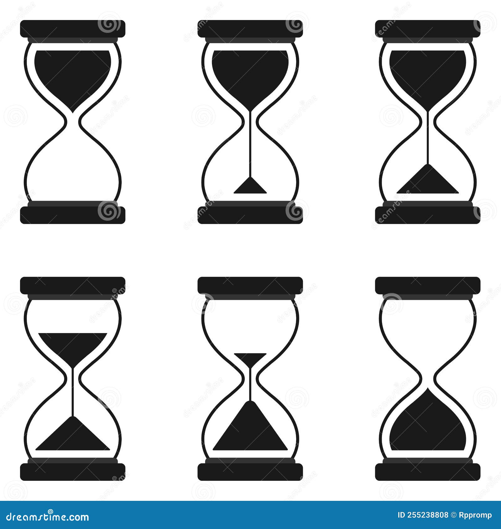 A Set of Vector Hourglasses in Vomit Styles, for Web Design and ...