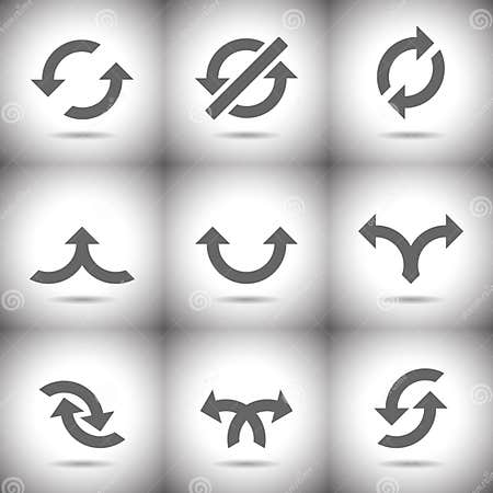 Set of Vector Icons - Arrows Stock Vector - Illustration of arrow ...