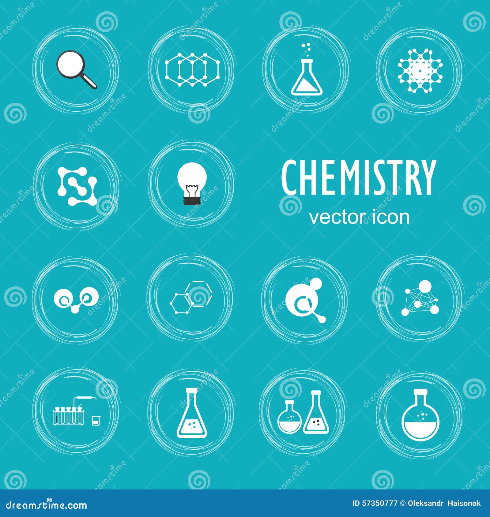 Set Vector Icons in Chemistry Stock Vector - Illustration of chemical ...