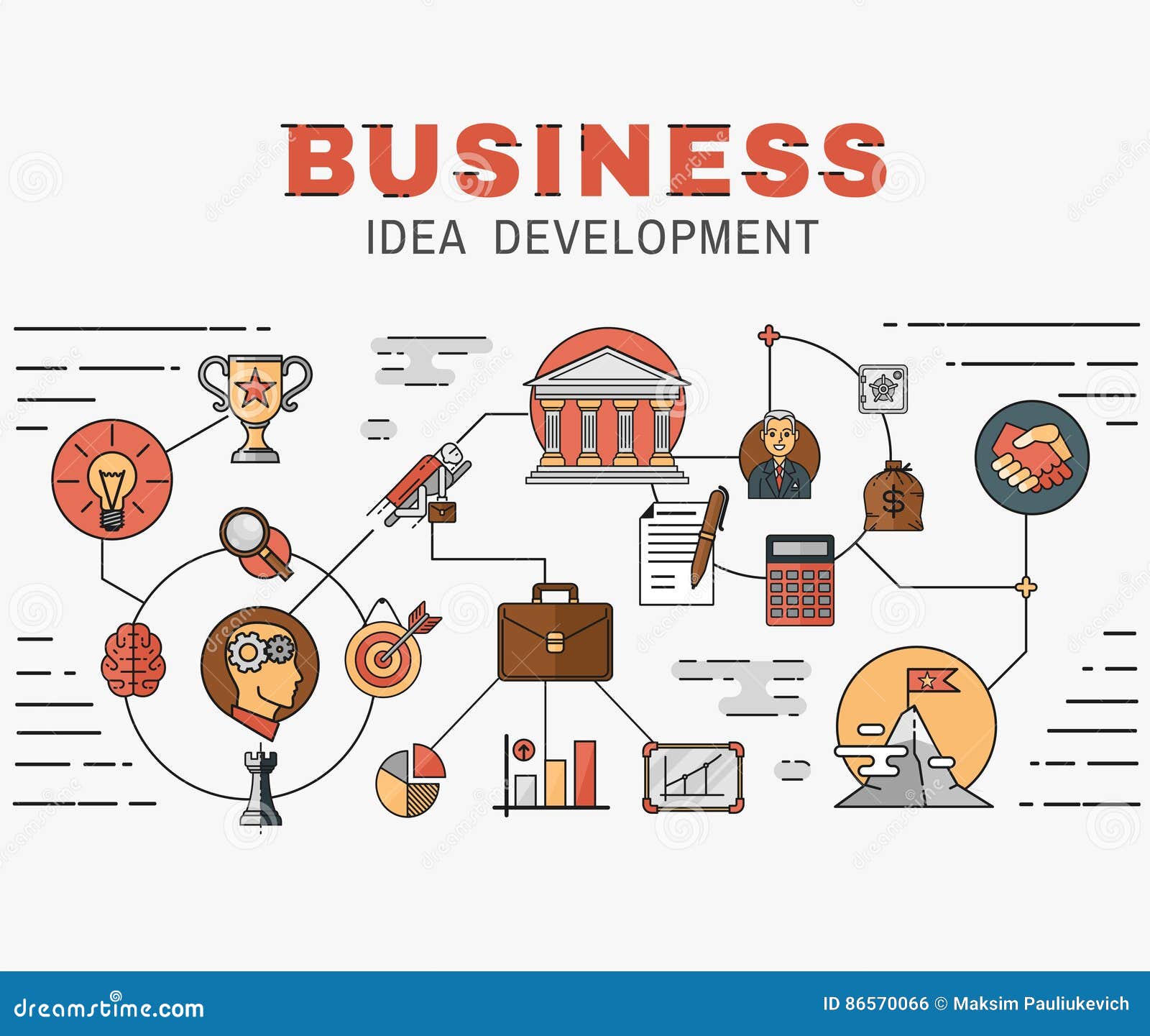 Set of Vector Icons and Elements of Application Development Stock ...