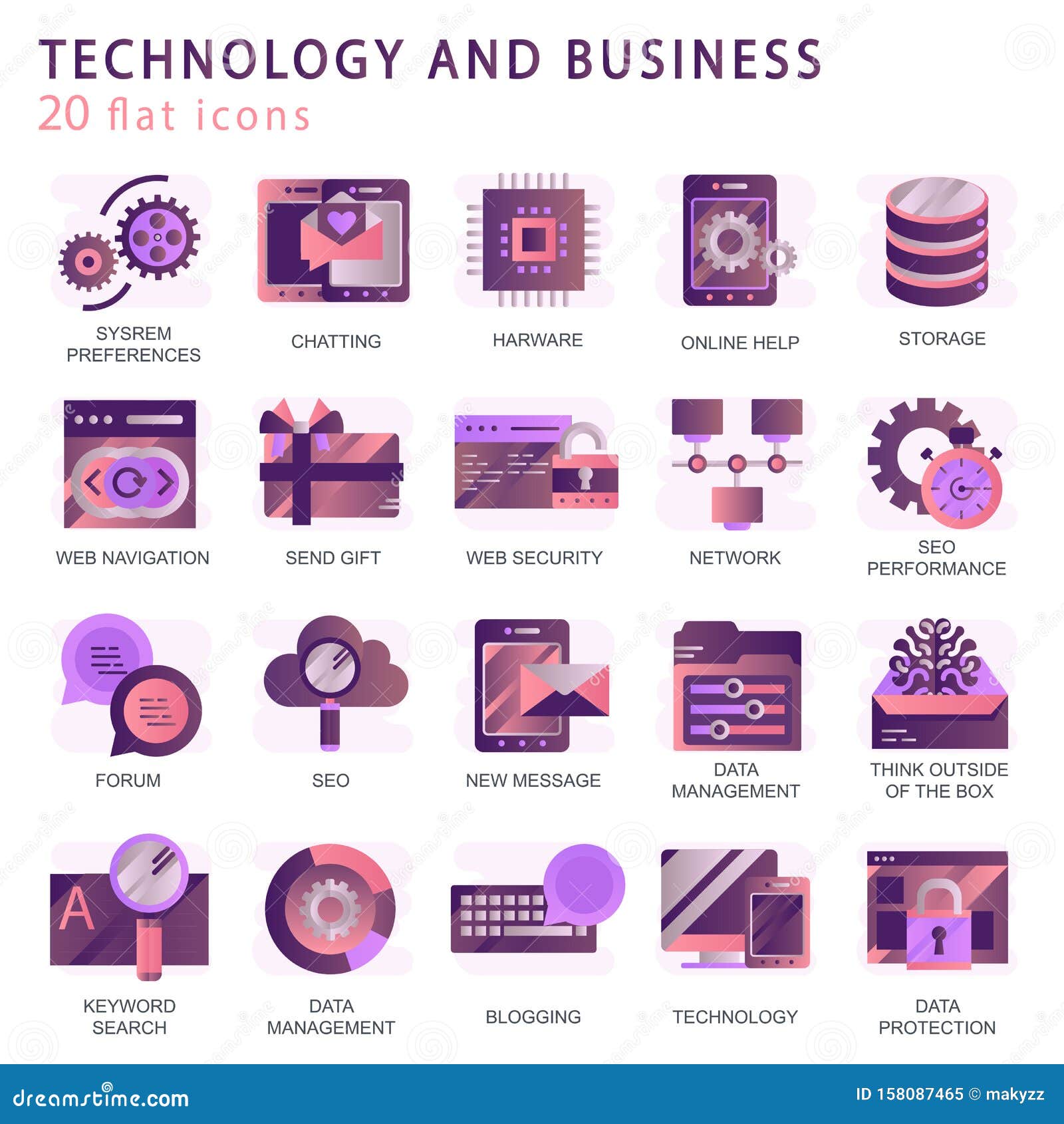 Set Vector Icons with Elements for Mobile Concepts and Web Apps Stock ...
